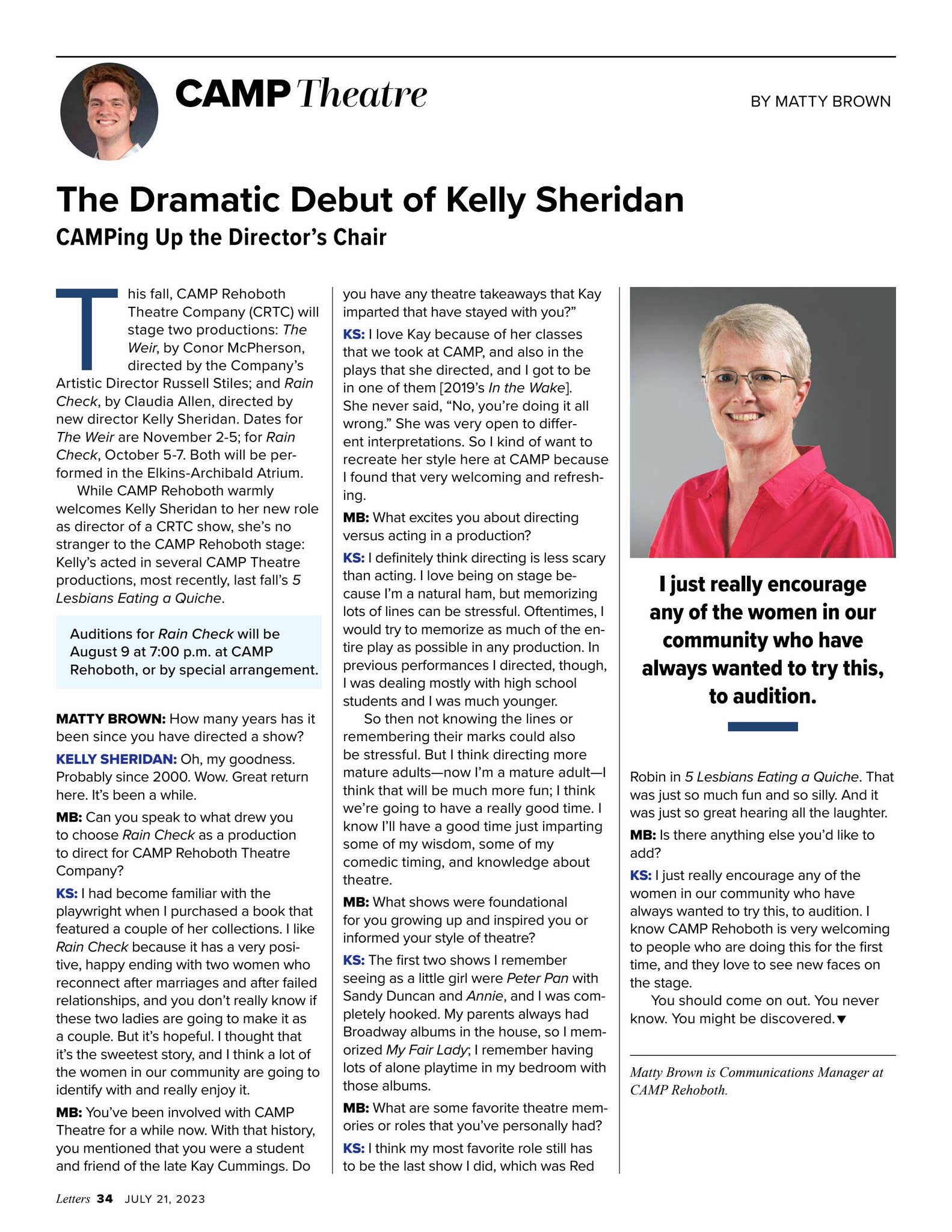 Letters from CAMP Rehoboth, Vol. 33, No. 6 by CAMP Rehoboth - Issuu