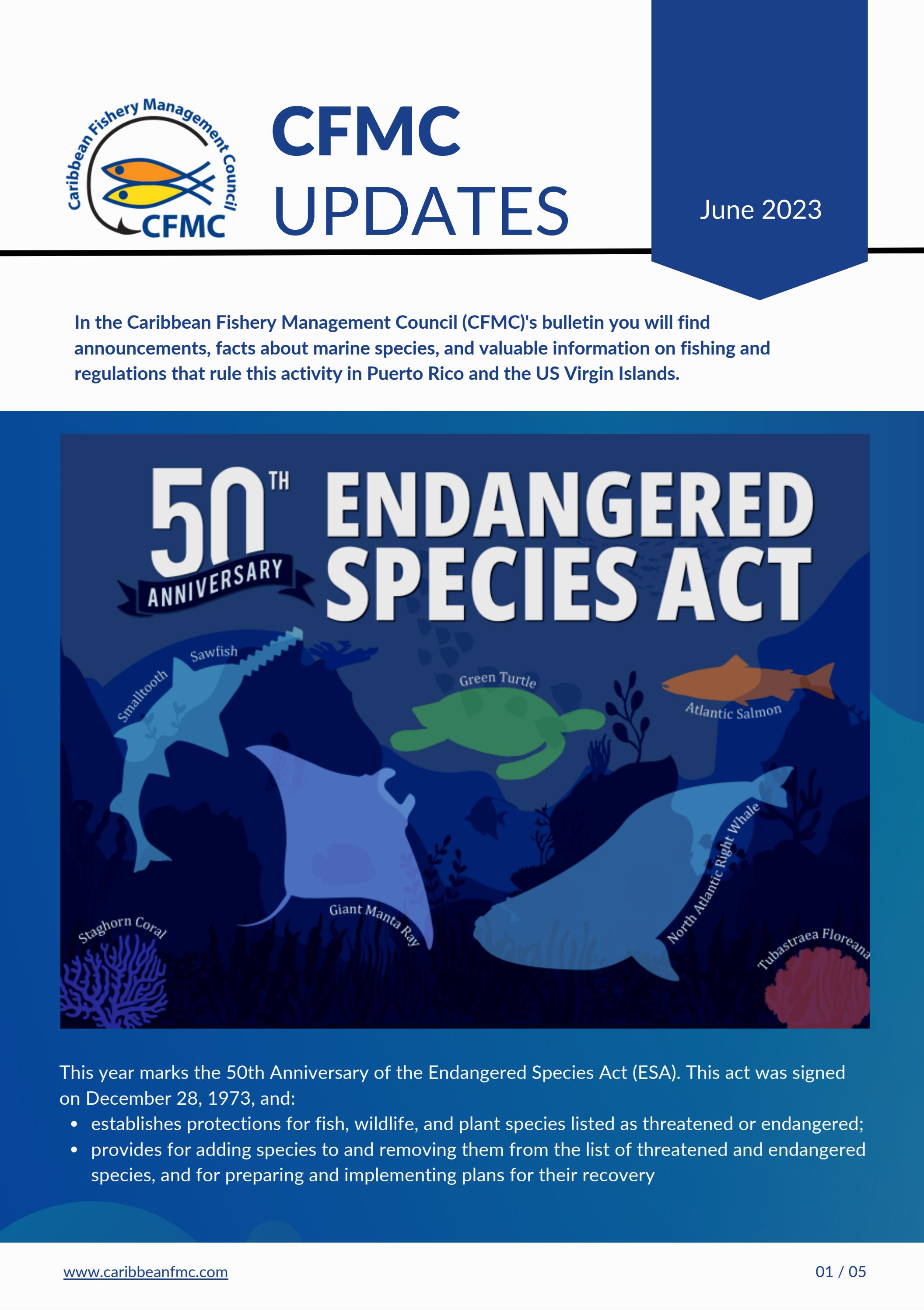 CFMC Updates (June 2023) by Caribbean Fishery Management Council - Issuu