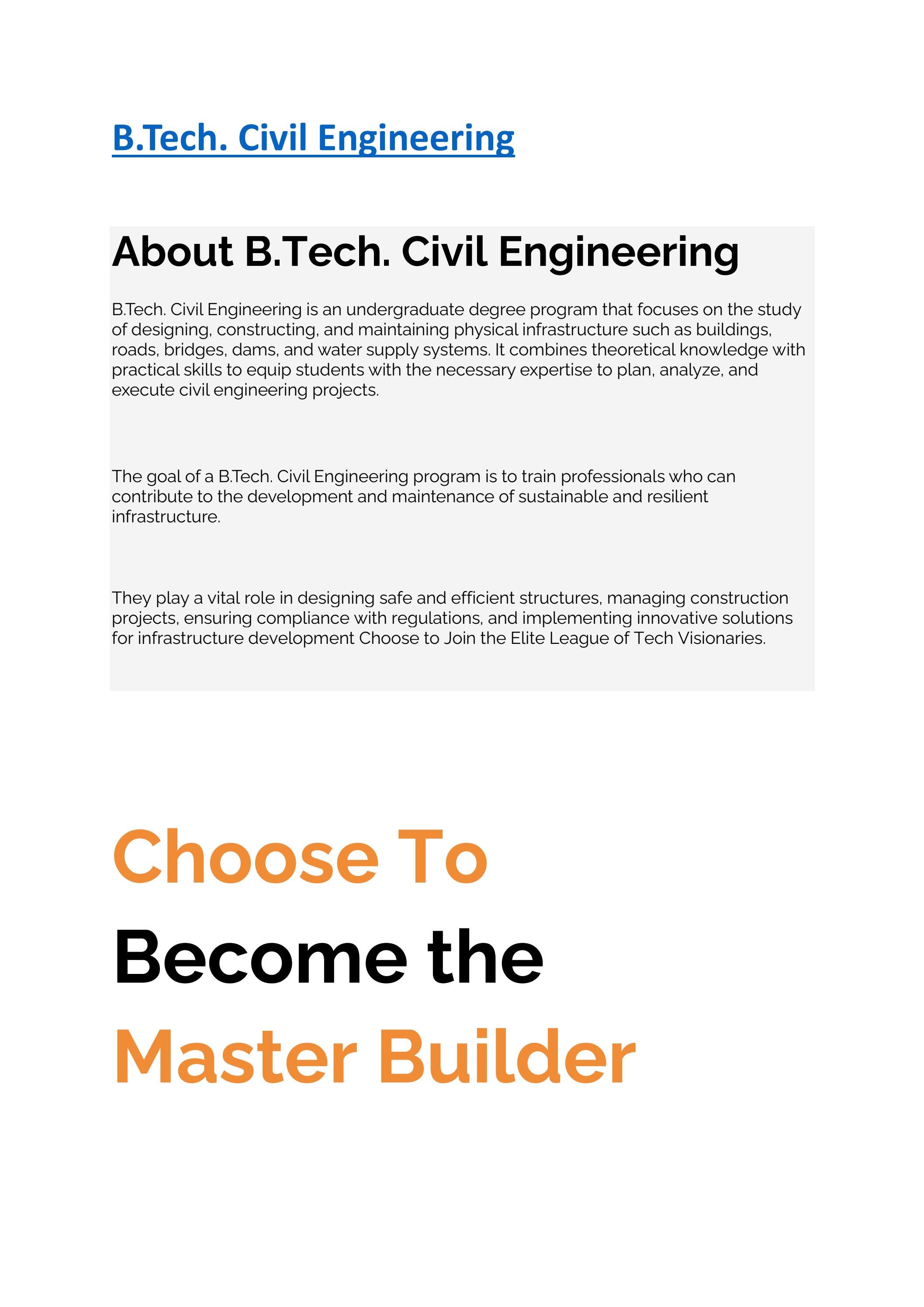 Civil Engineering Projects For Btech Students