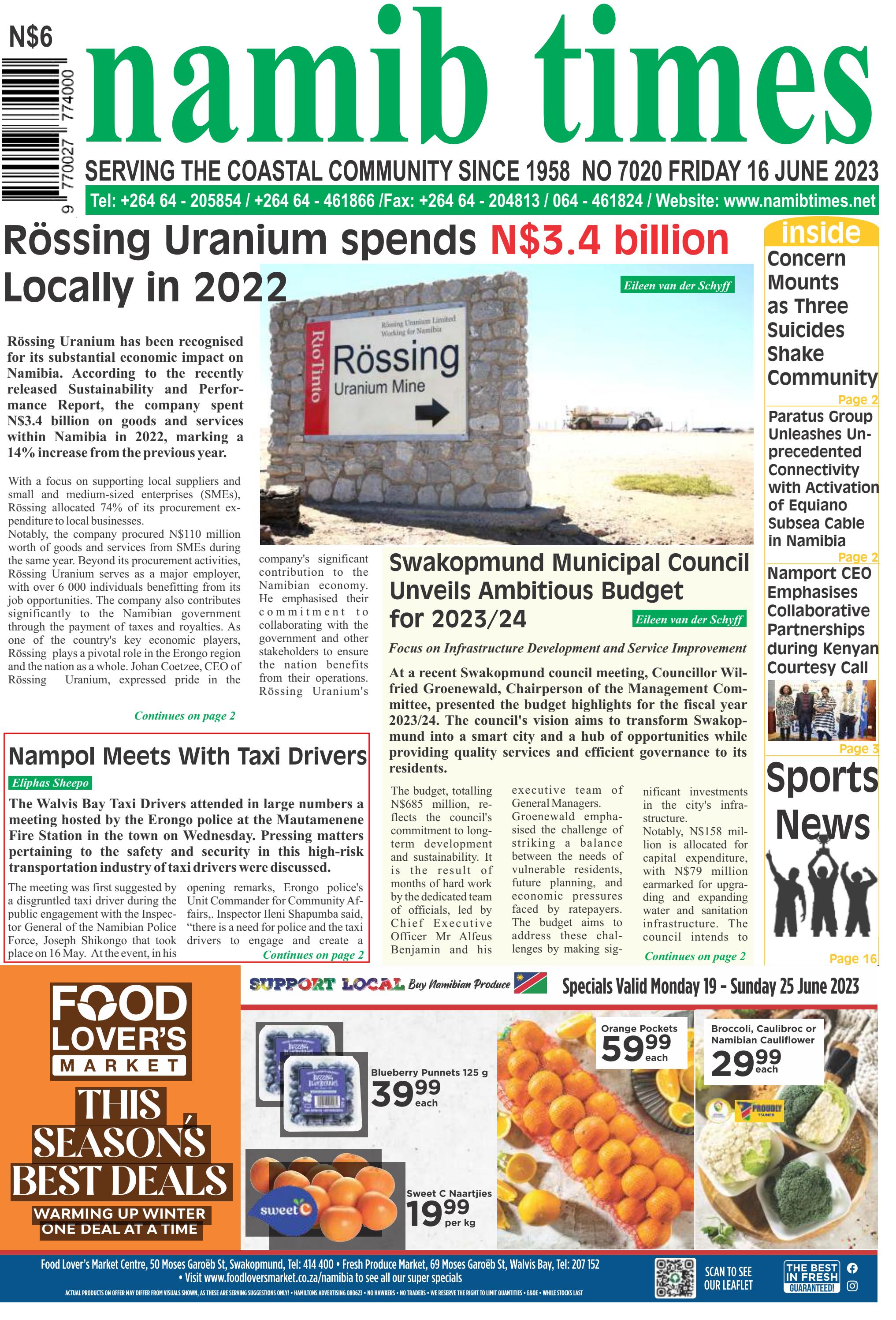 16 June namib times e-edition by Namib Times Virtual - Issuu