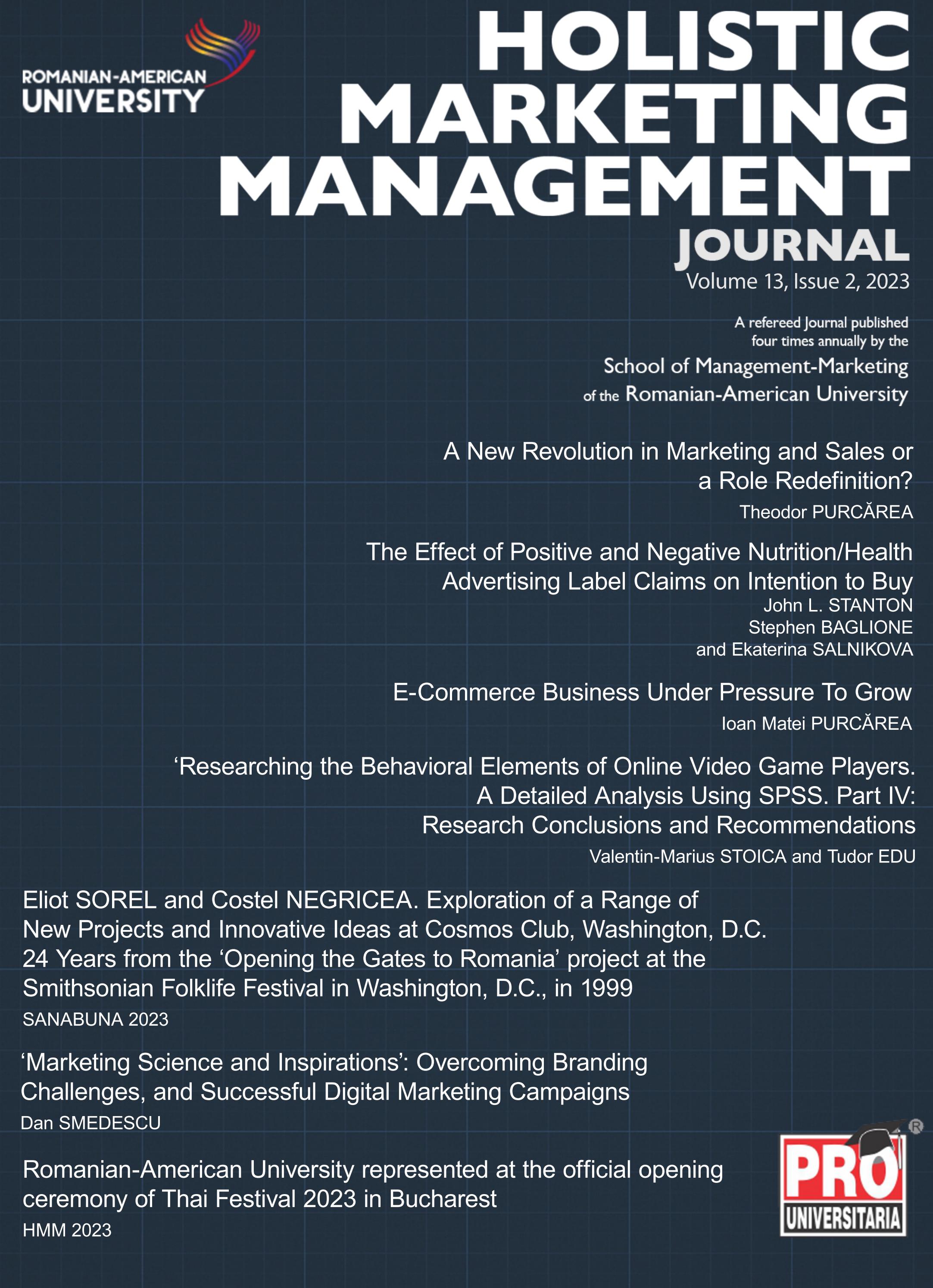 Holistic Marketing Management, Volume 13, Issue 2, Year 2023 by Holistic Marketing Management ...