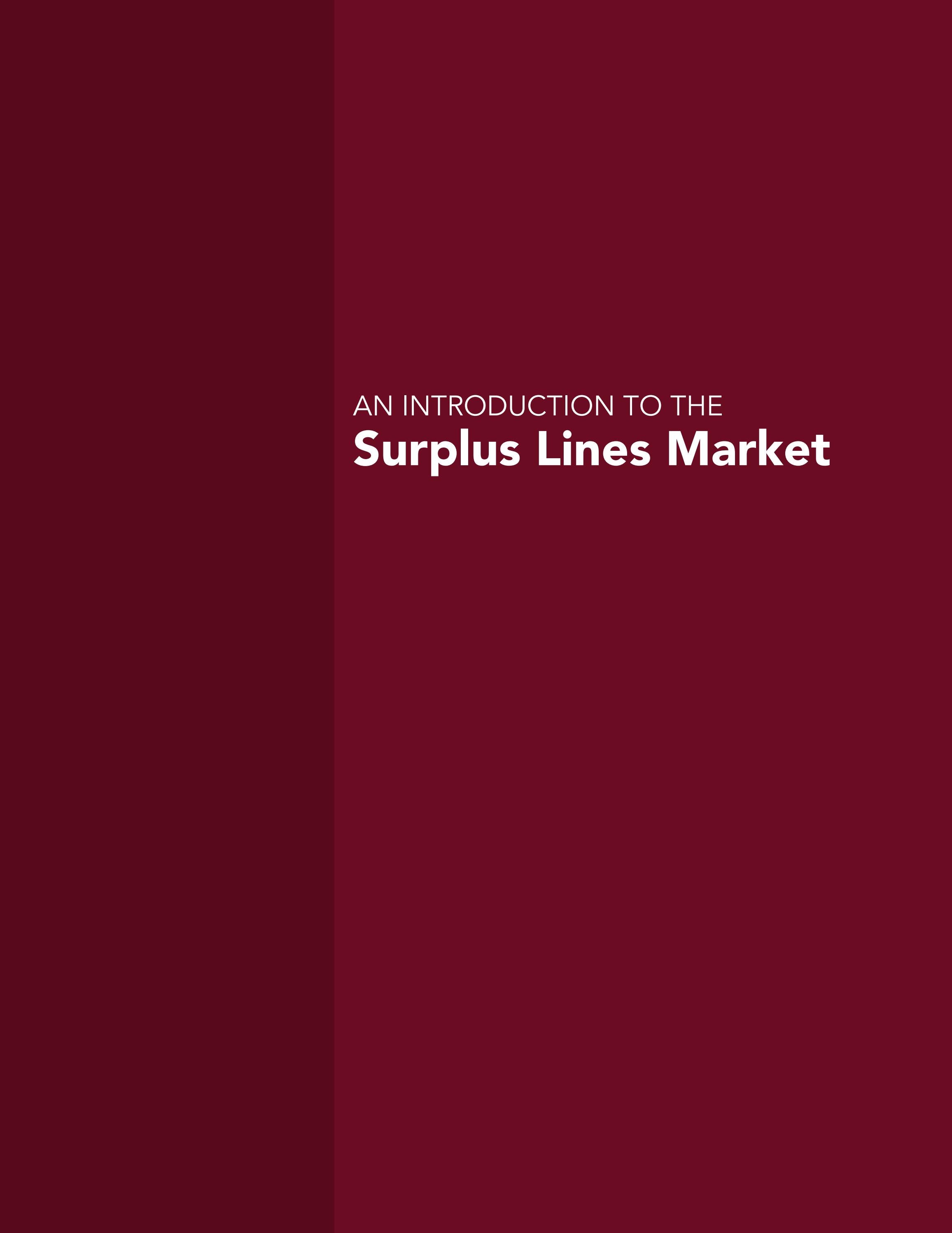 An Introduction to the Surplus Lines Market by Wholesale & Specialty ...