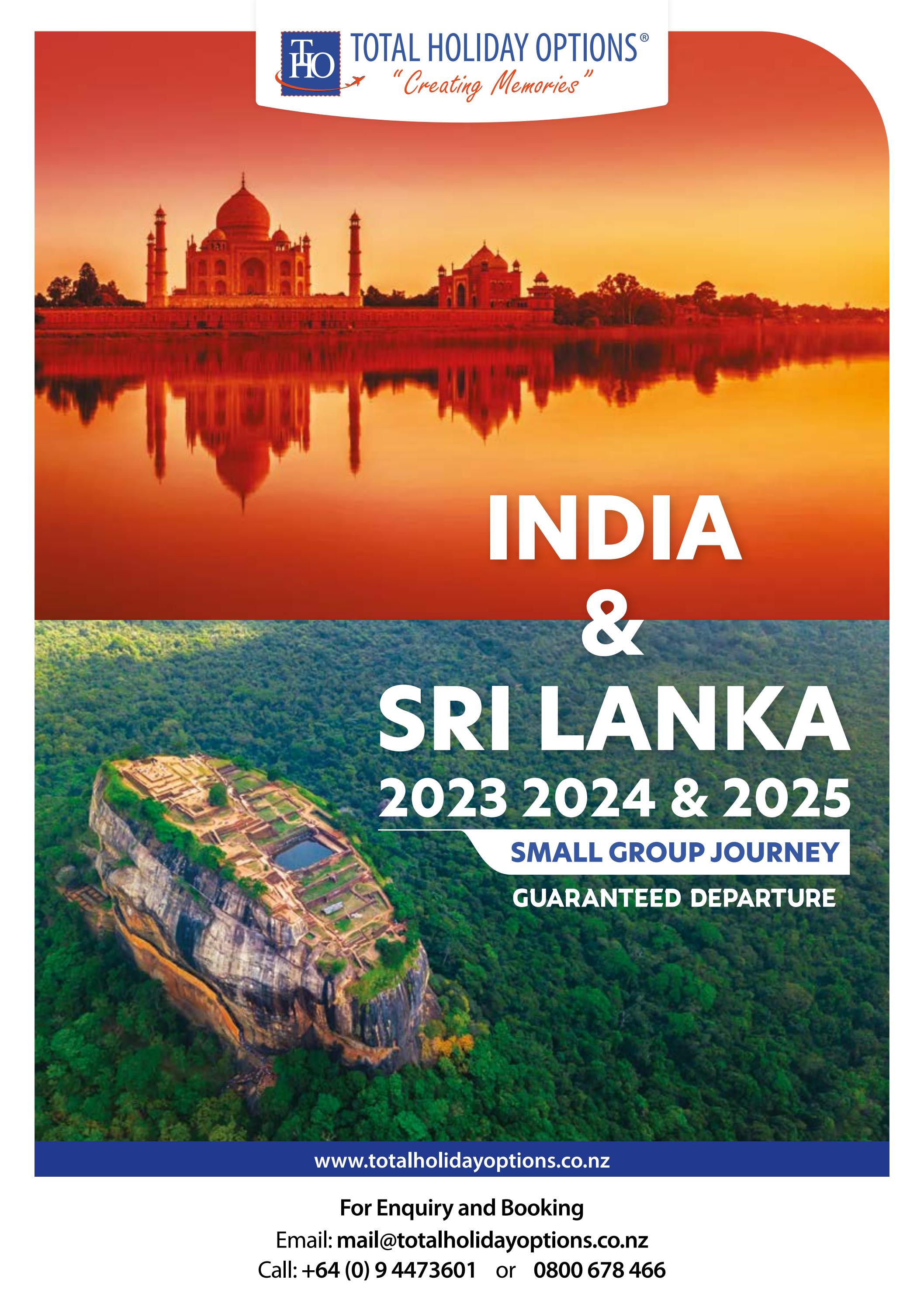 India & Sri Lanka Fixed Departures Promotion Flyer_NZ by TOTAL HOLIDAY ...