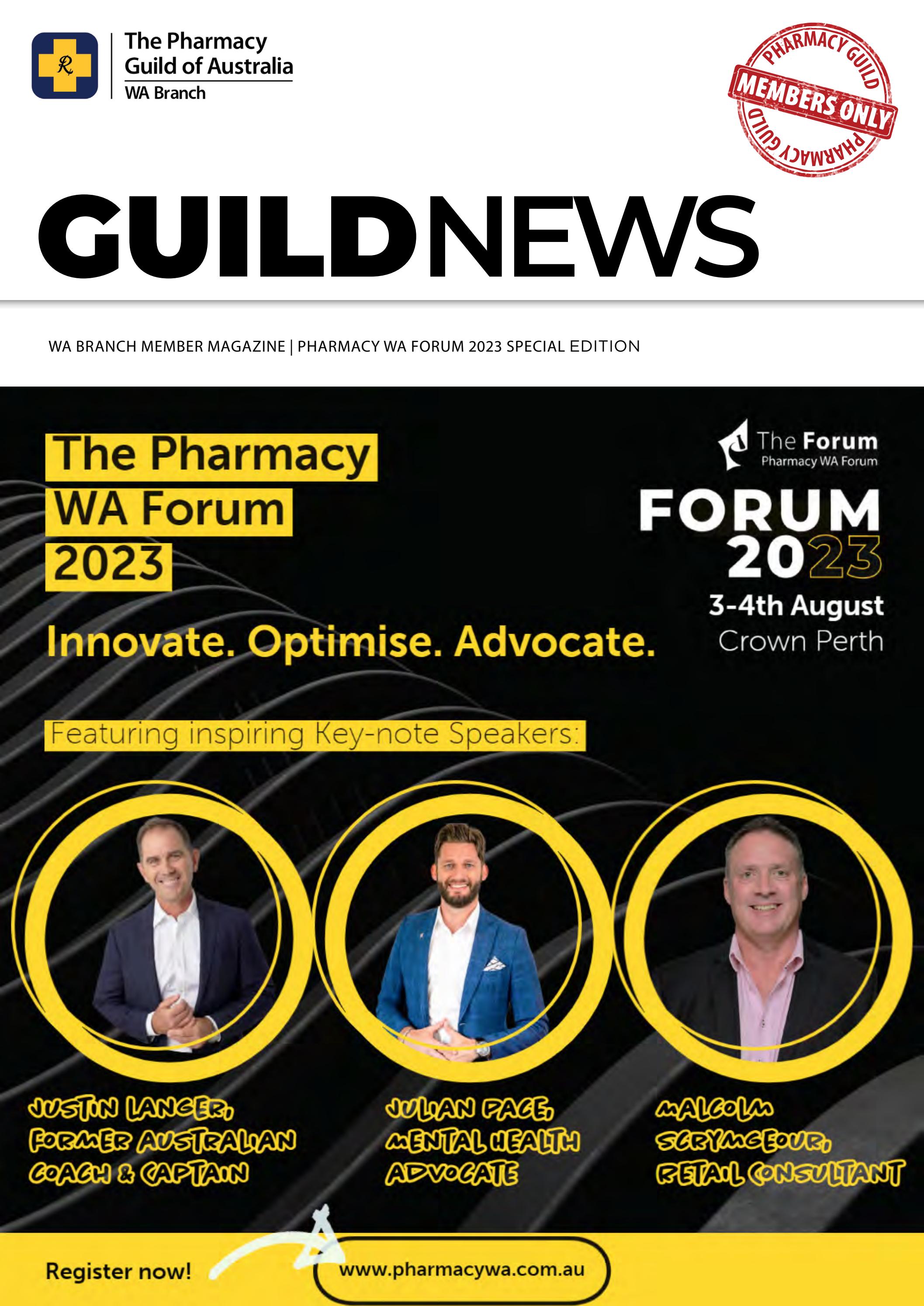 Guild News Magazine: Pharmacy WA Forum 2023 Special Edition by Pharmacy ...