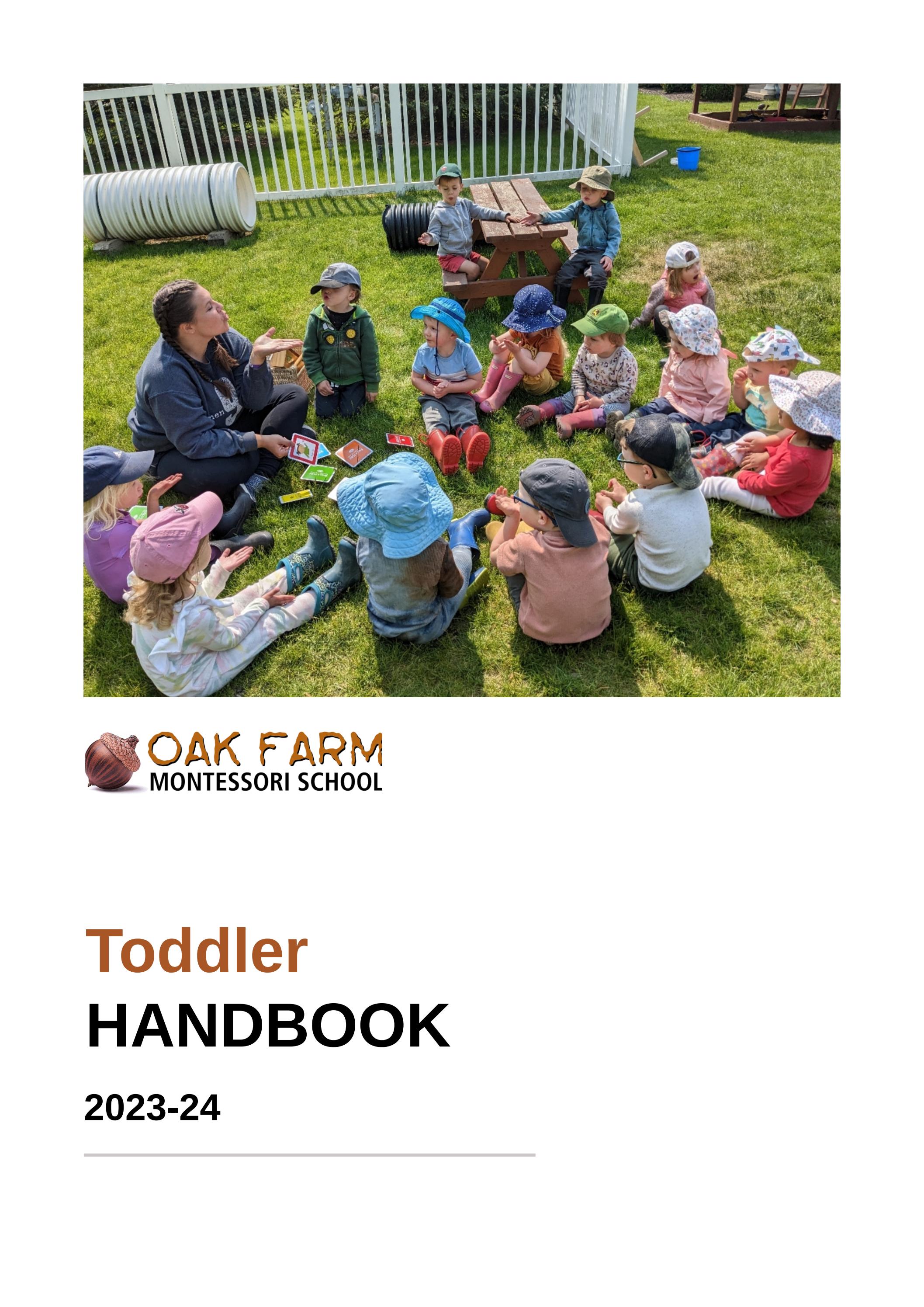 OFMS Toddler Handbook 23-24 by Oak Farm Montessori School - Issuu