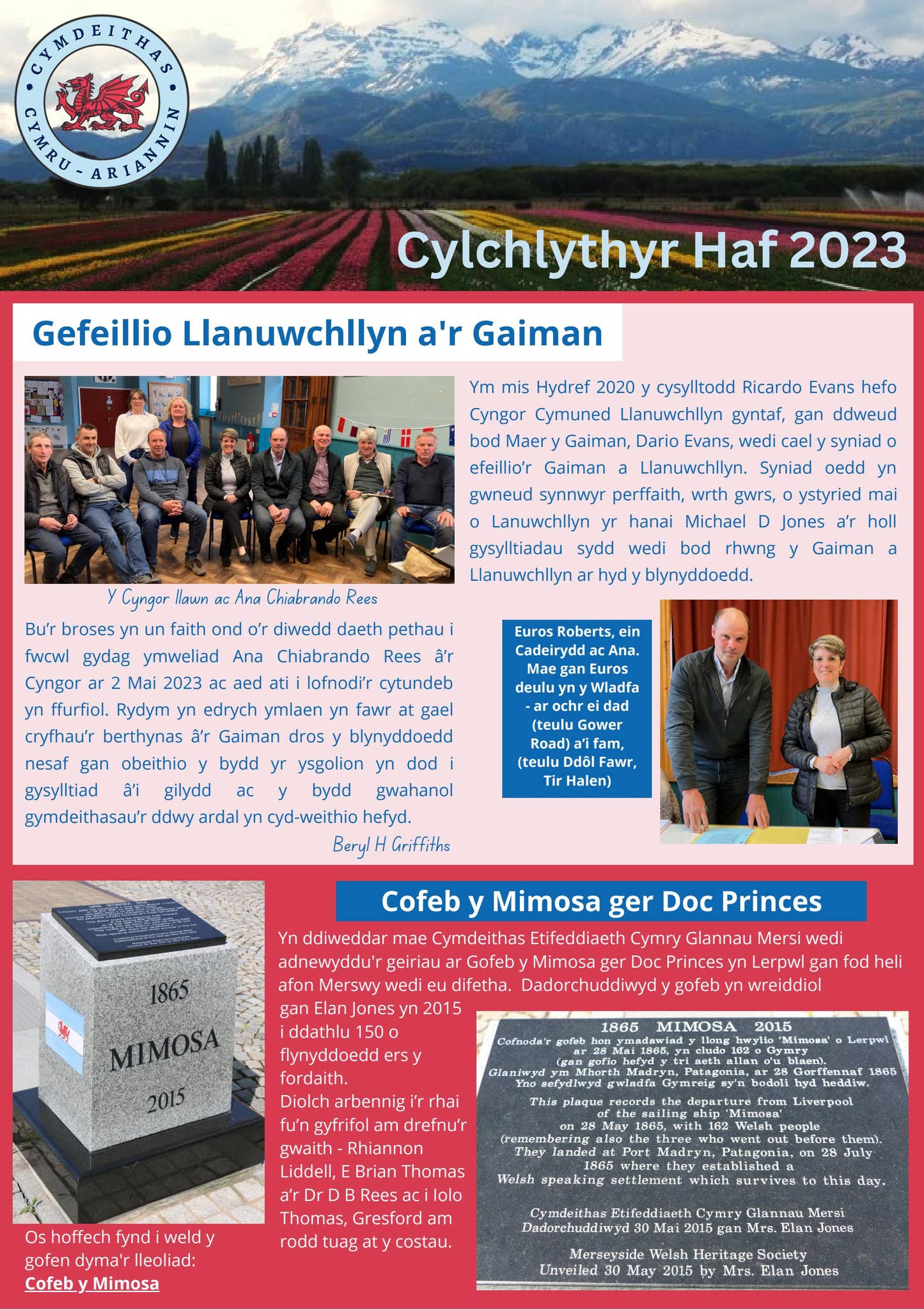 Cylchlythyr Cymdeithas Cymru-Ariannin Haf 2023 by Siwan Evans - Issuu