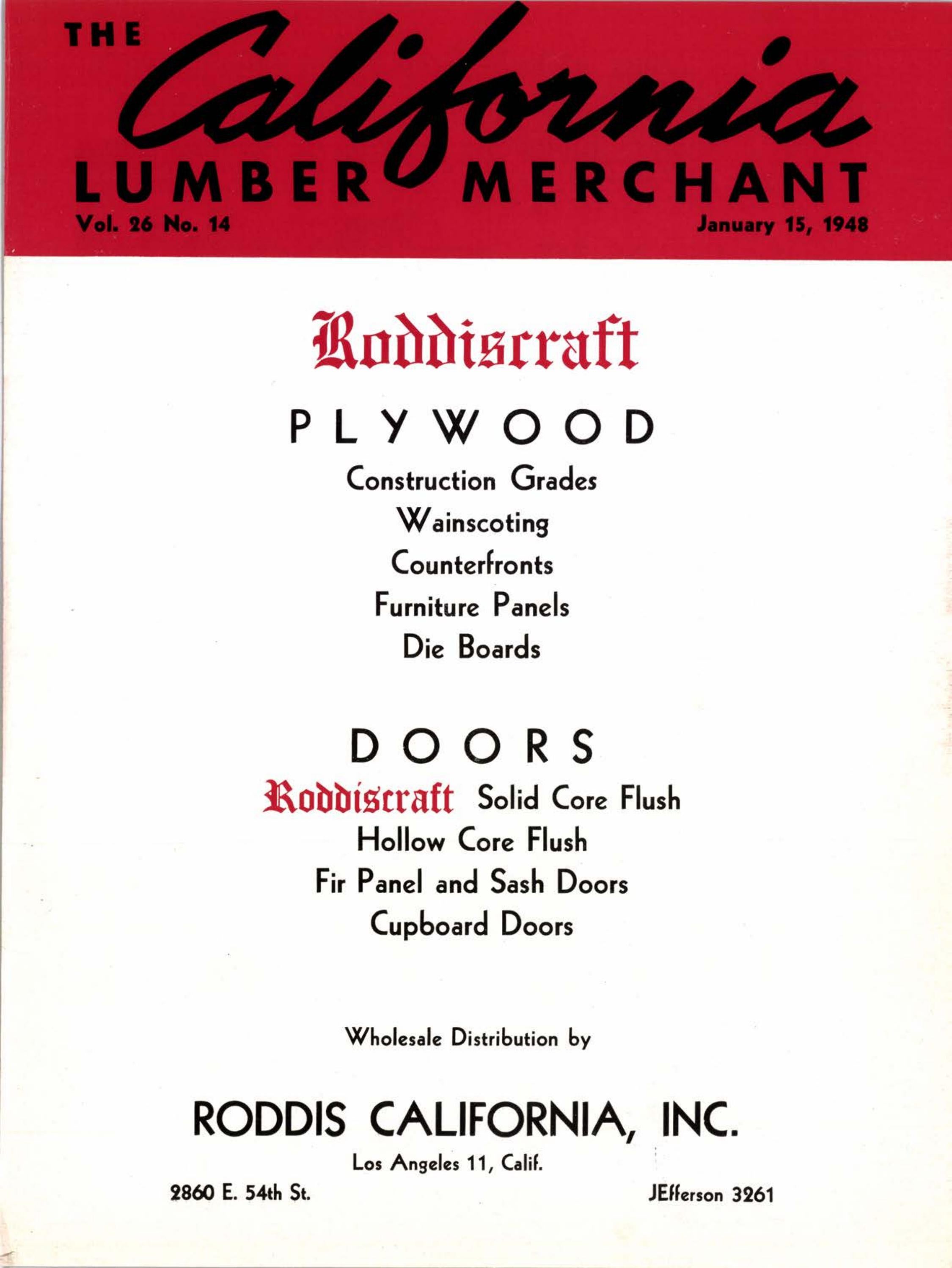The California Lumber Merchant - January 1948 by 526 Media Group - Issuu