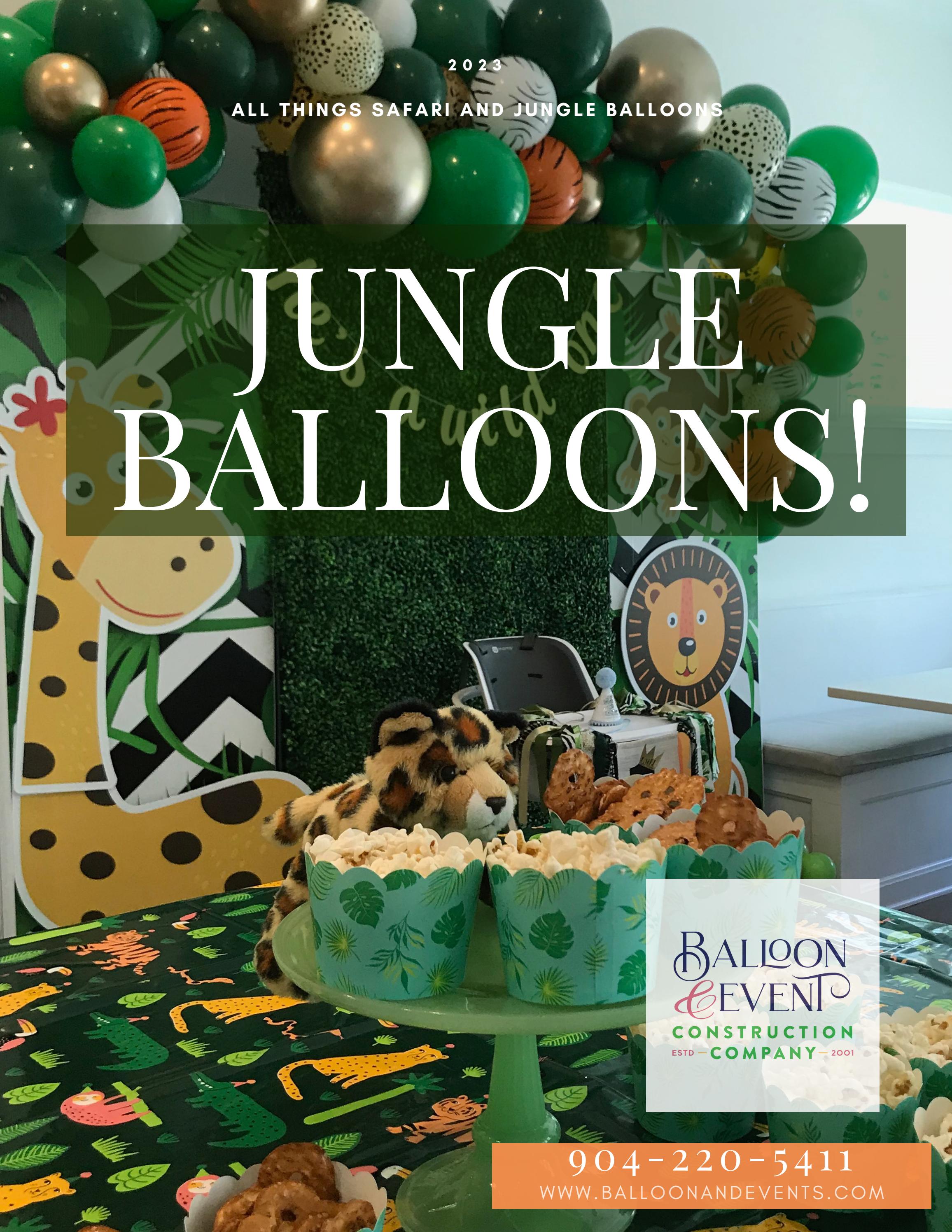 Jungle Safari Balloon Decor by Balloon and Event Construction Company ...