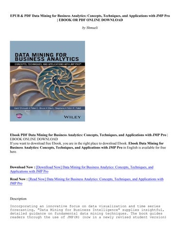 Download PDF Data Mining for Business Analytics: Concepts, Techniques ...