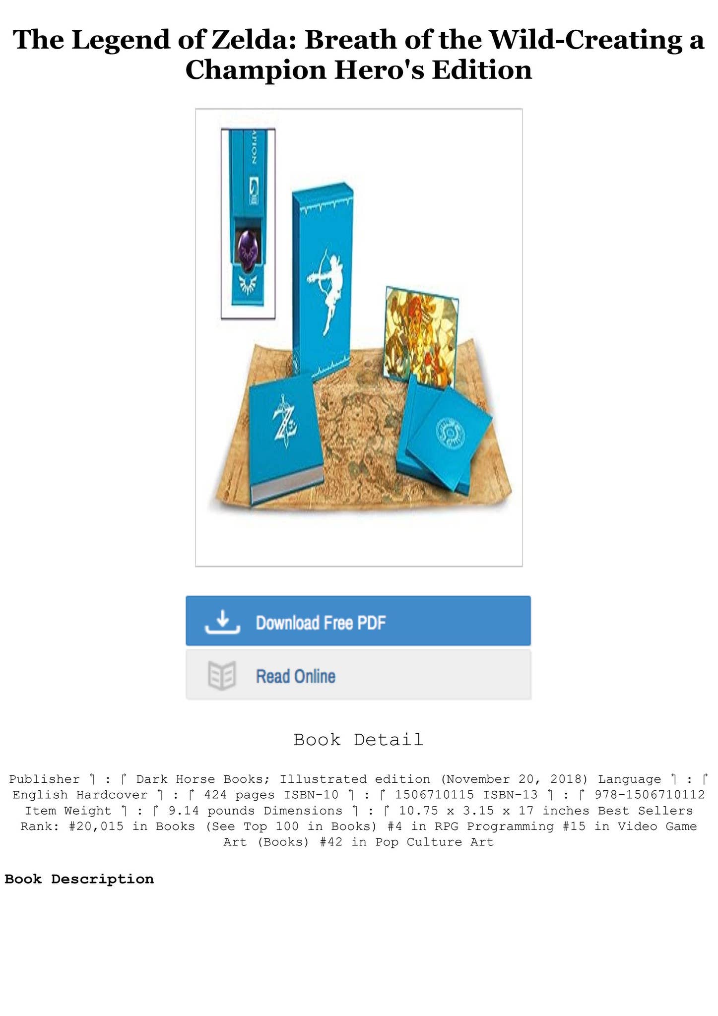 Download !PDF The Legend of Zelda: Breath of the Wild-Creating a ...