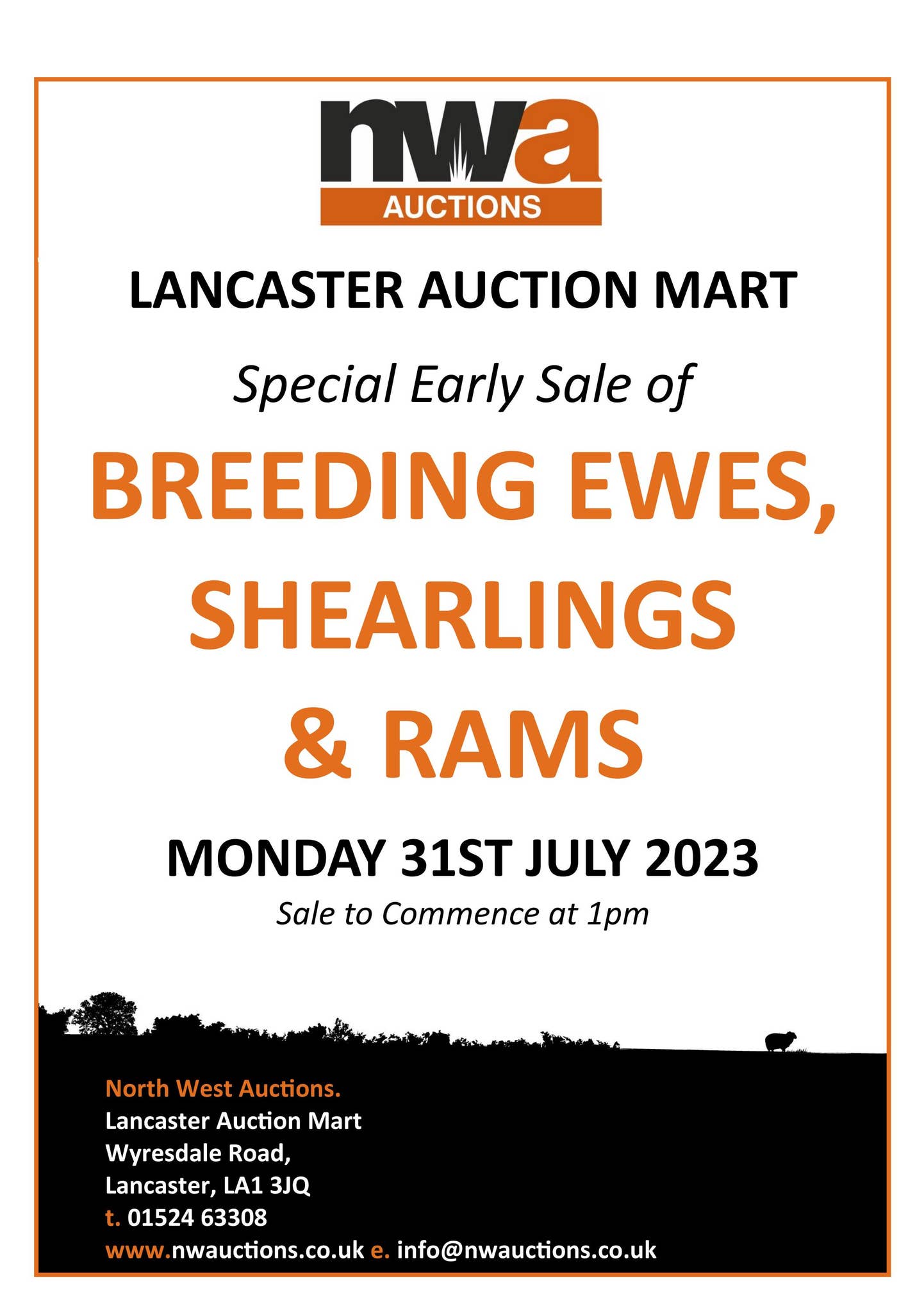 Lancaster Early Breeding Sheep Sale, 31st July 2023 by North West ...