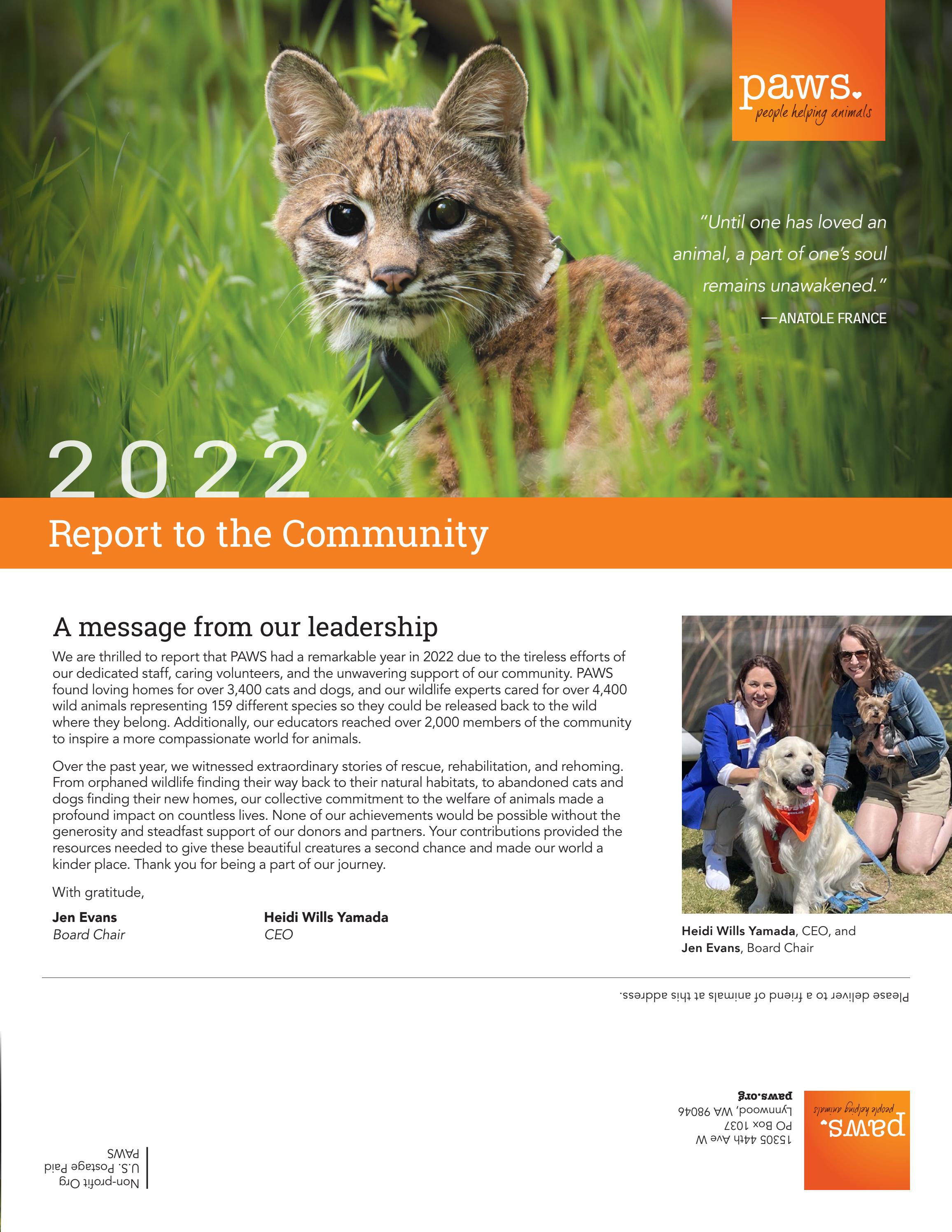PAWS 2022 Annual Report by PAWS - Issuu
