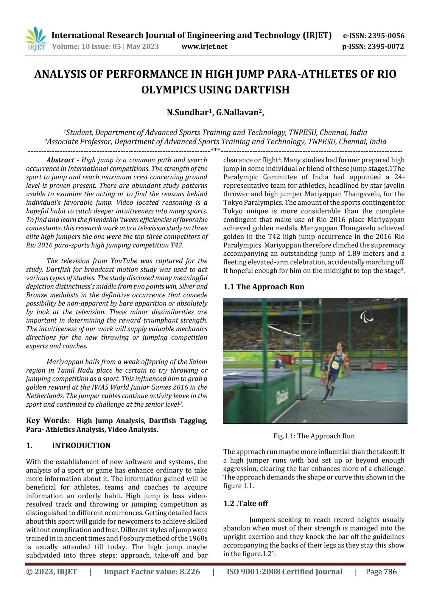 ANALYSIS OF PERFORMANCE IN HIGH JUMP PARA-ATHLETES OF RIO OLYMPICS ...