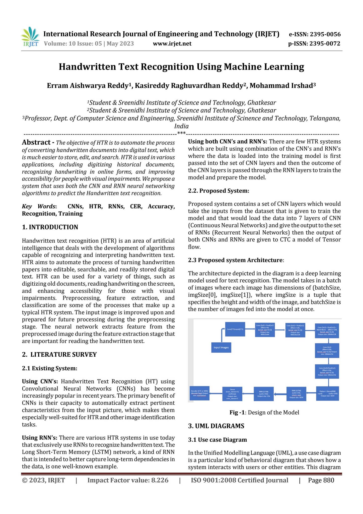 Handwritten Text Recognition Using Machine Learning by IRJET Journal ...