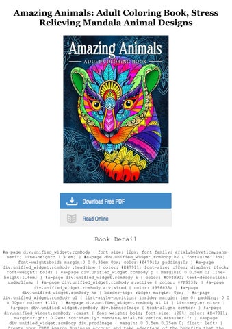 [Ebook]^^ Amazing Animals: Adult Coloring Book, Stress Relieving ...