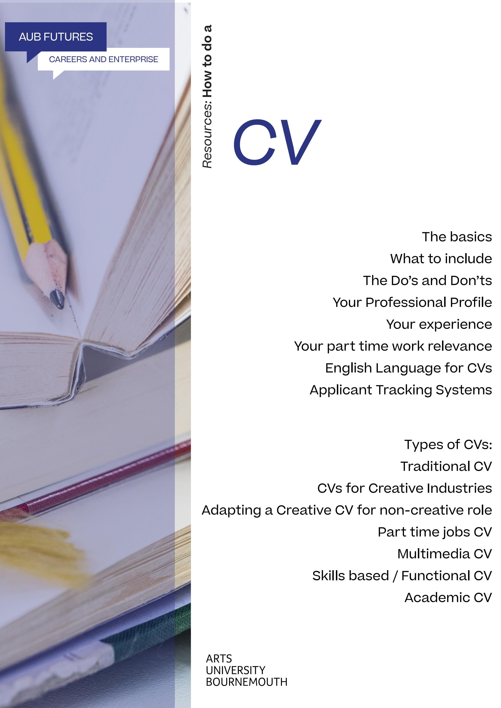 Resource: How to write a CV by aubfutures - Issuu