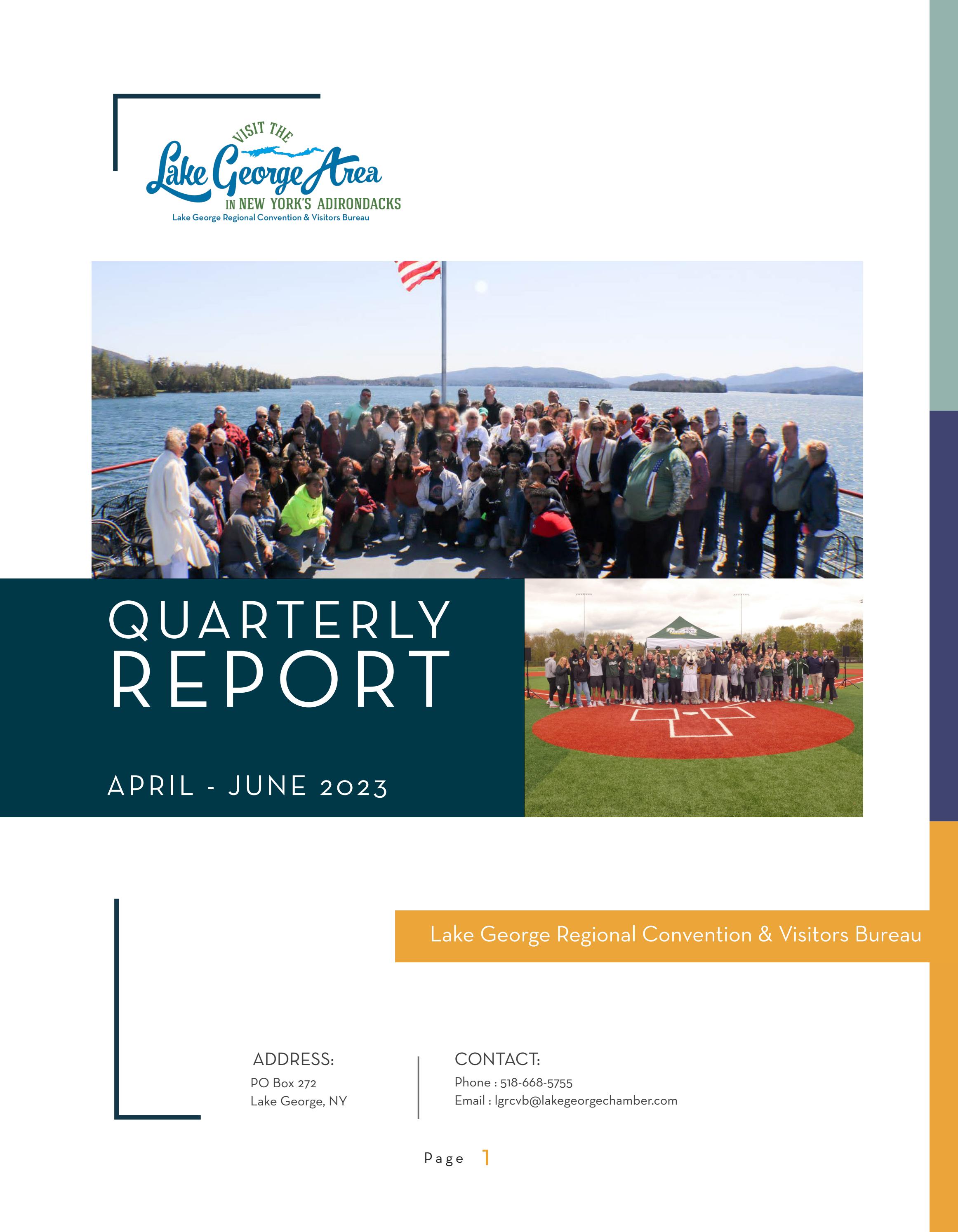LGRCVB Quarterly Report (Q2) 2023 by Lake George Regional Chamber of ...