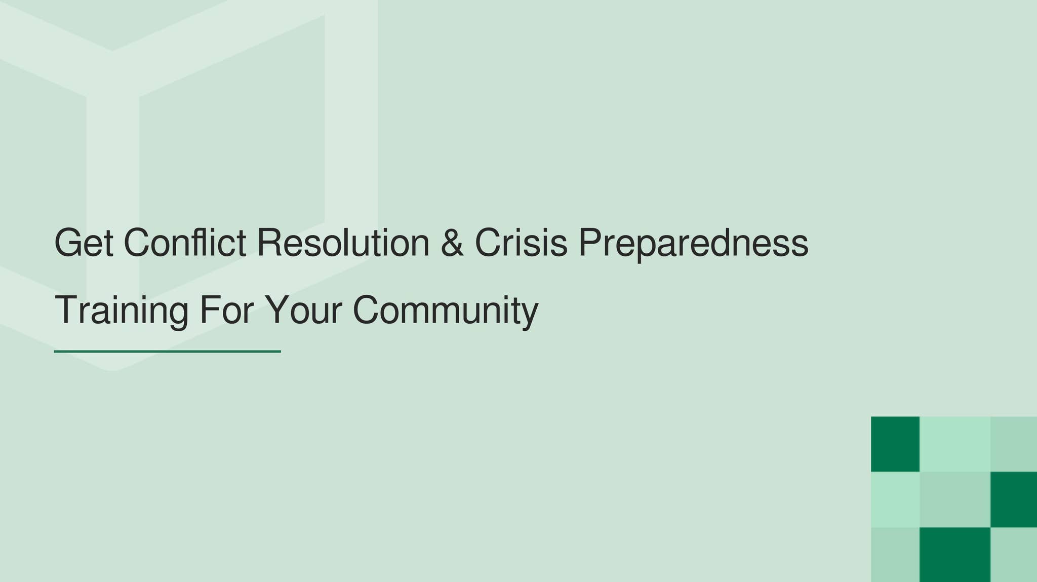 Get Conflict Resolution & Crisis Preparedness Training For Your ...