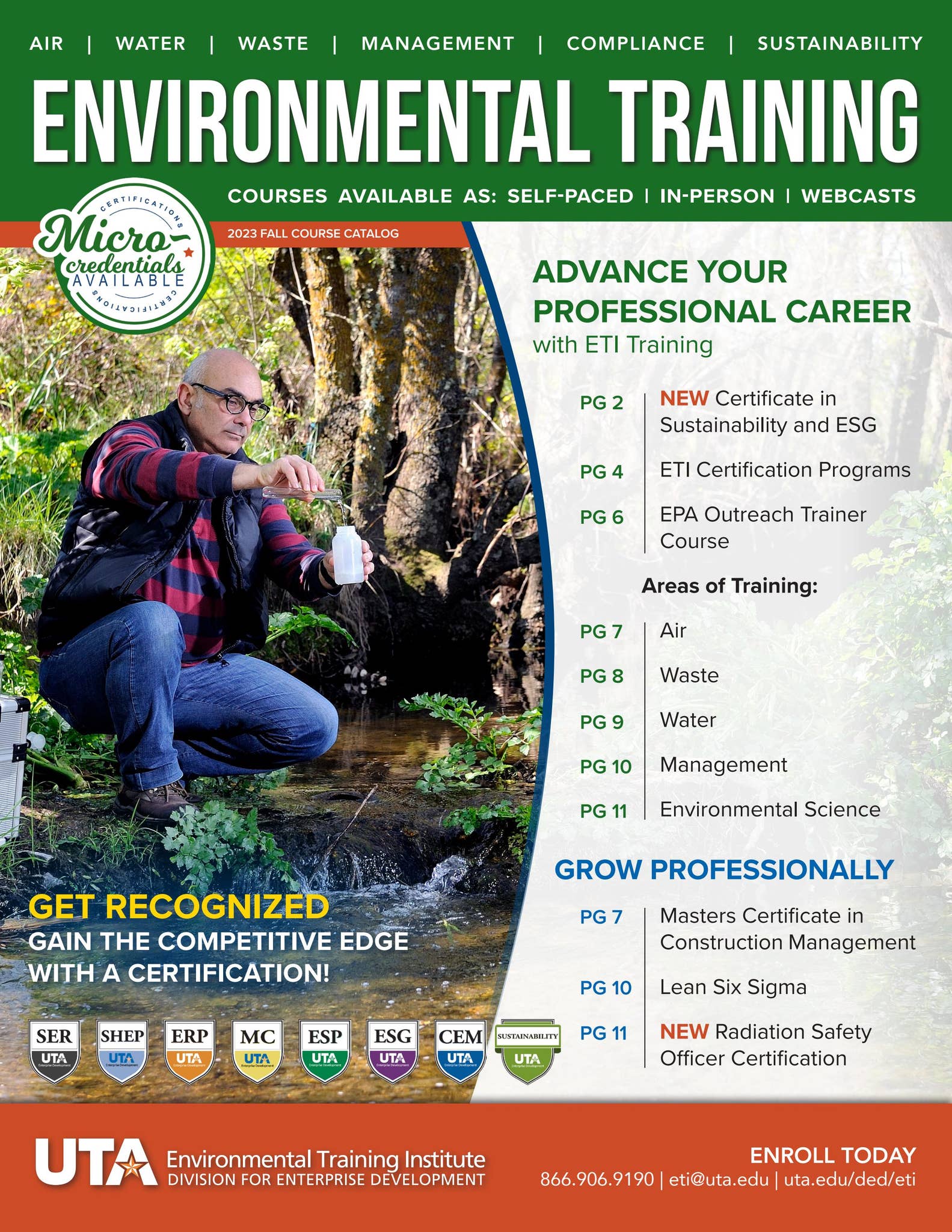 2023 UTA Environmental Training Institute Course Catalog by UTA ...