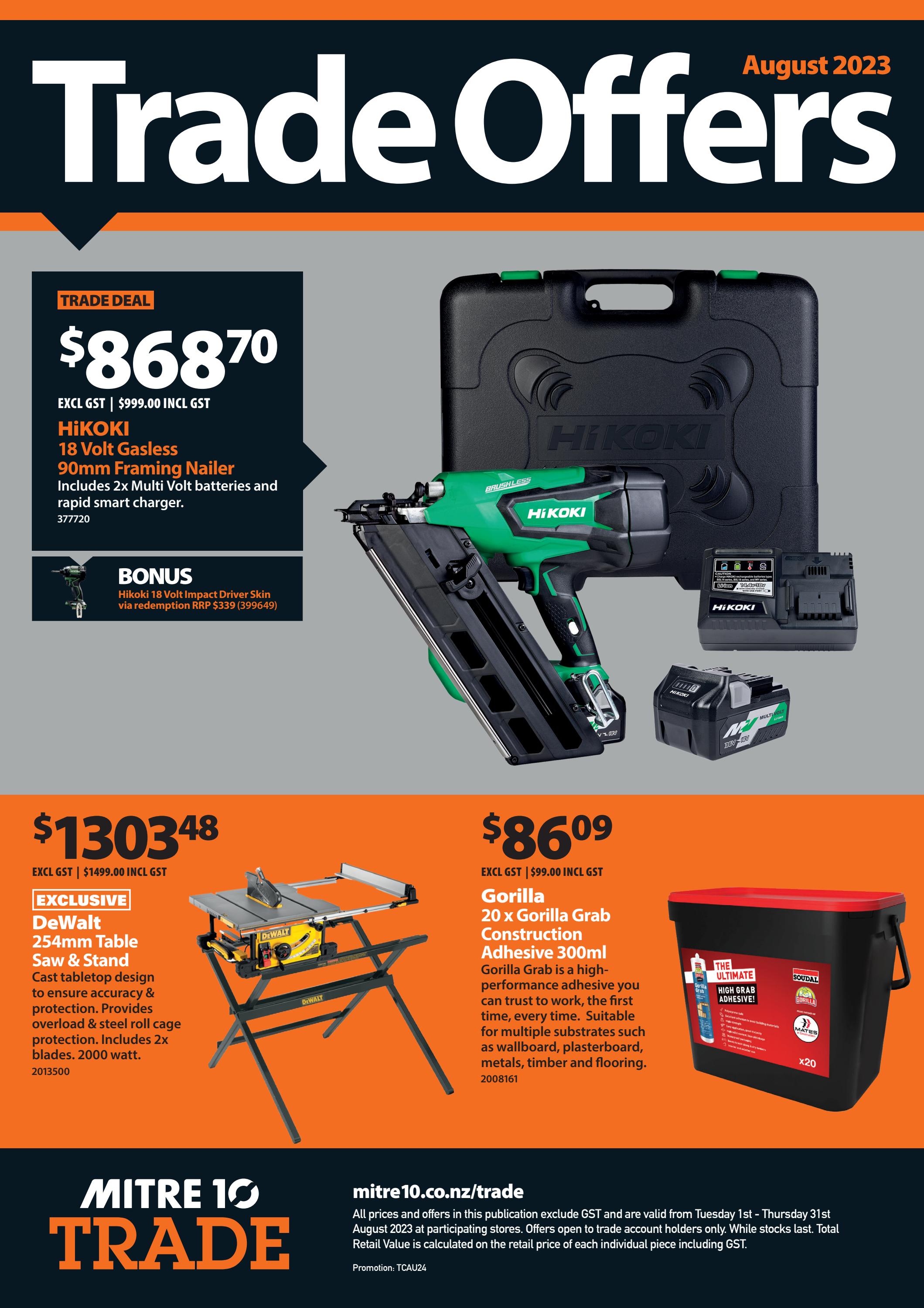 Mitre 10 Trade Offers - August 2023 by Mitre 10 Trade - Issuu