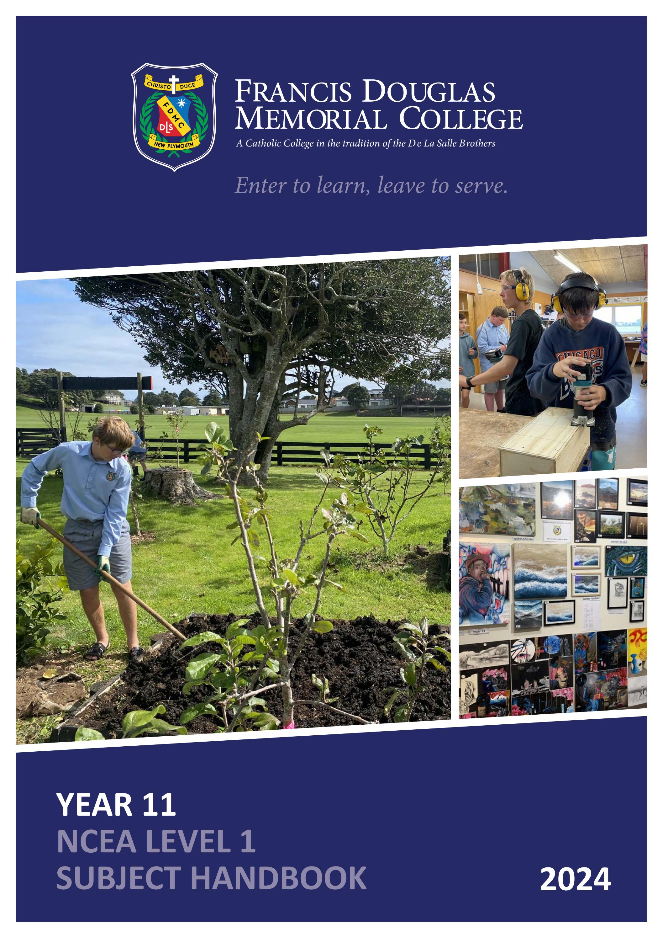 Francis Douglas Memorial College Level One Subject Booklet by mel-fdmc ...