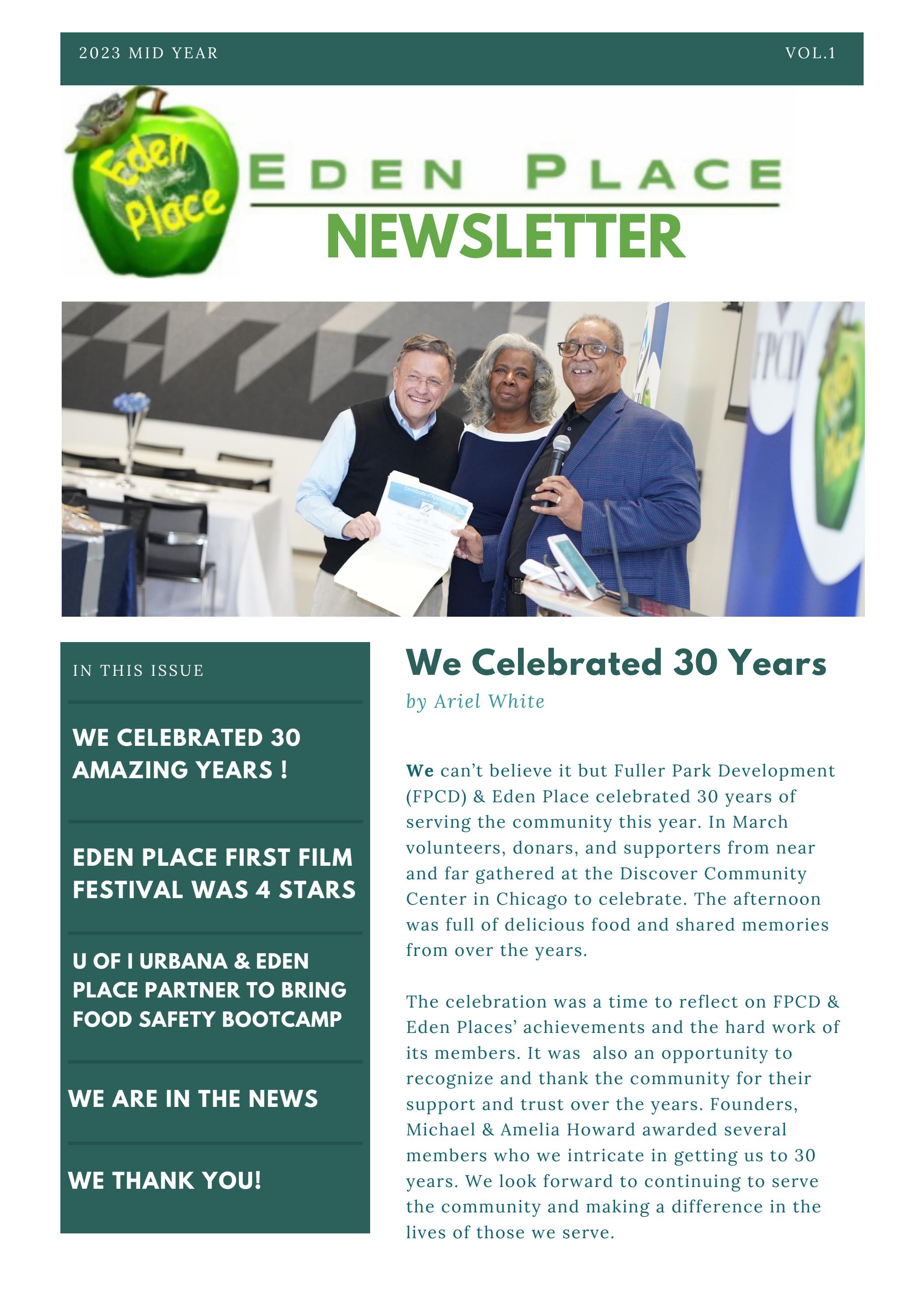 Eden Place Mid Year Newsletter 2023 by Whitehouzemedia - Issuu