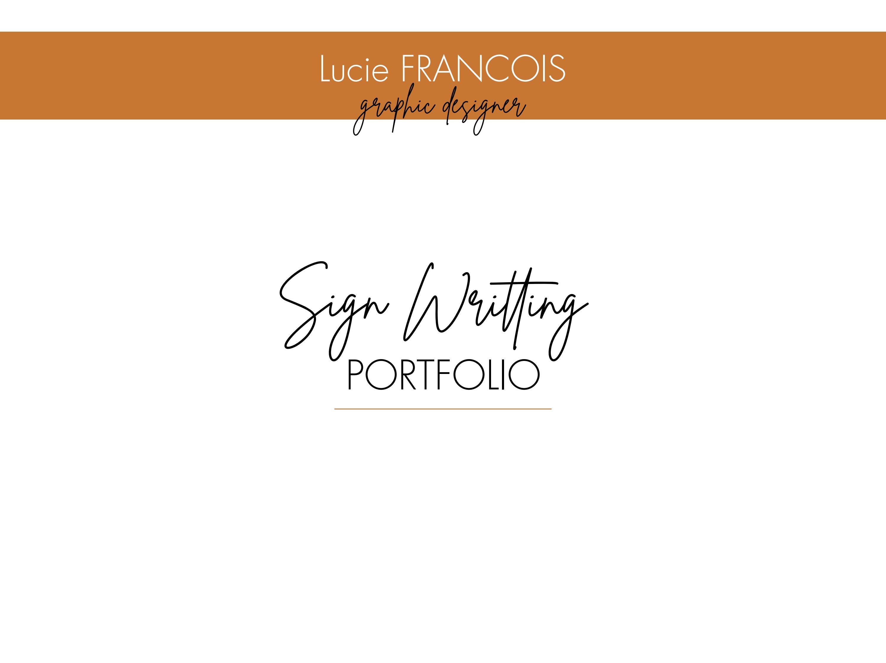 Sign writing / Hand lettering - Portfolio by LucieFrancois - Issuu