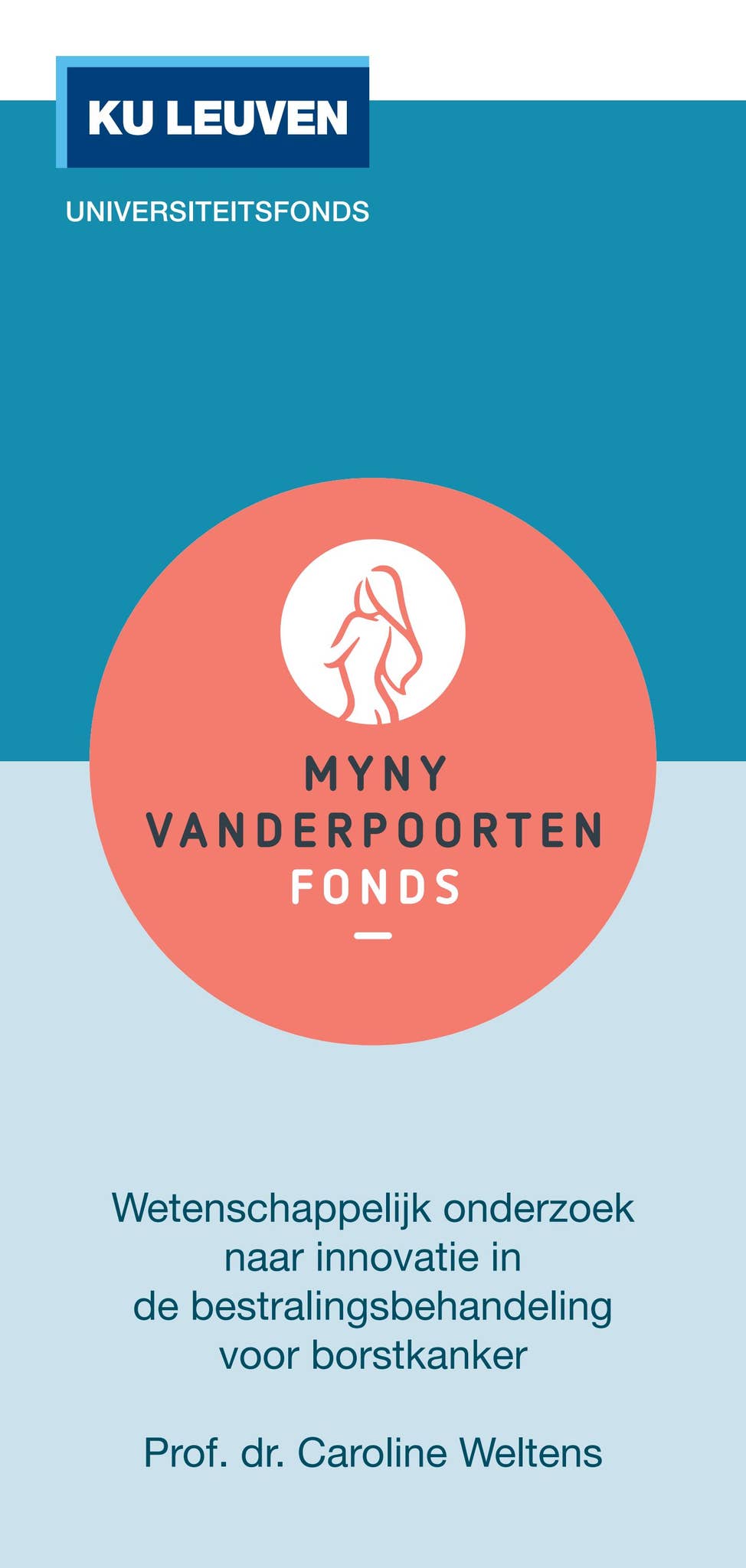 Folder Myny-Vanderpoorten Fonds - onderzoek borstkanker by KULeuven_publications - Issuu