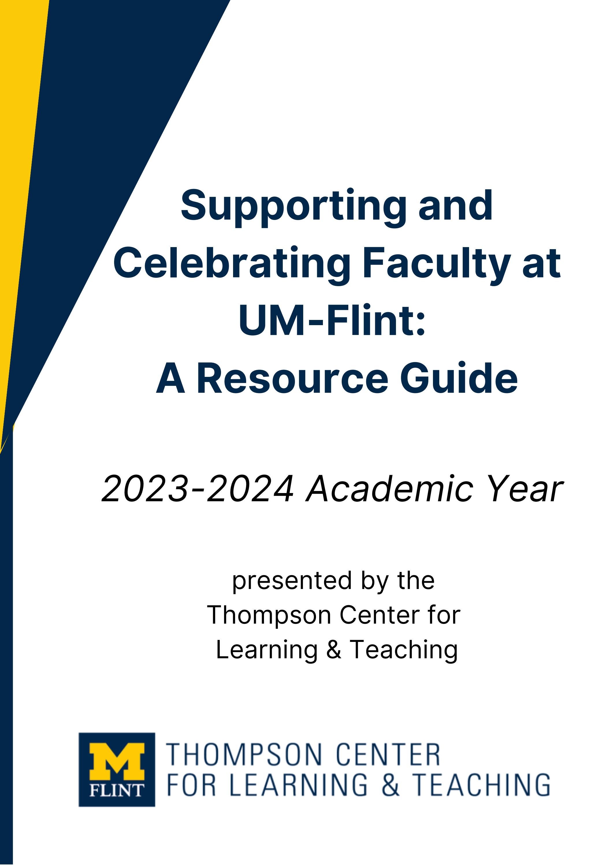 2023 - 2024 UM-FLINT FACULTY RESOURCE GUIDE by umichflint - Issuu