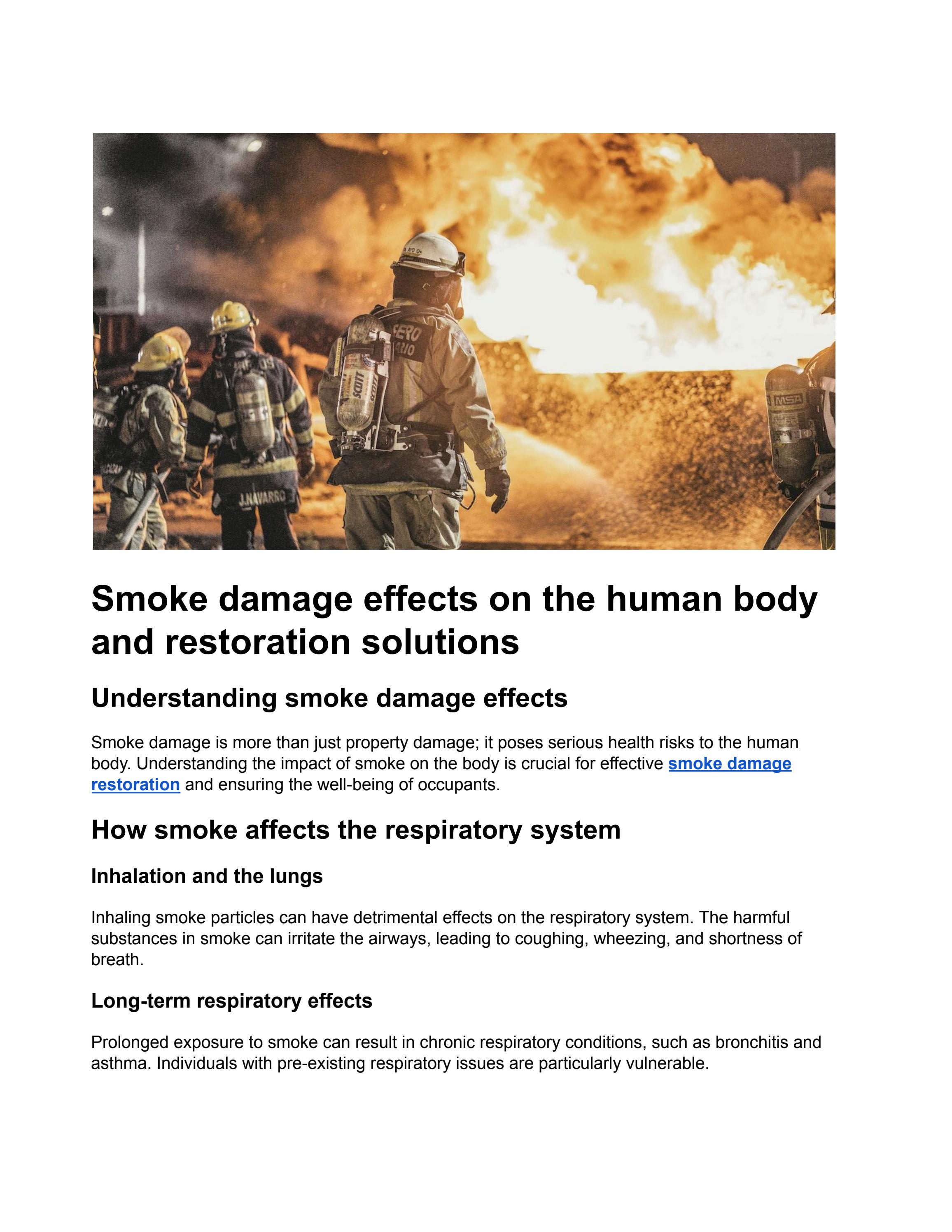 Smoke Damage and Its Impact on Humans by Puro Clean - Issuu