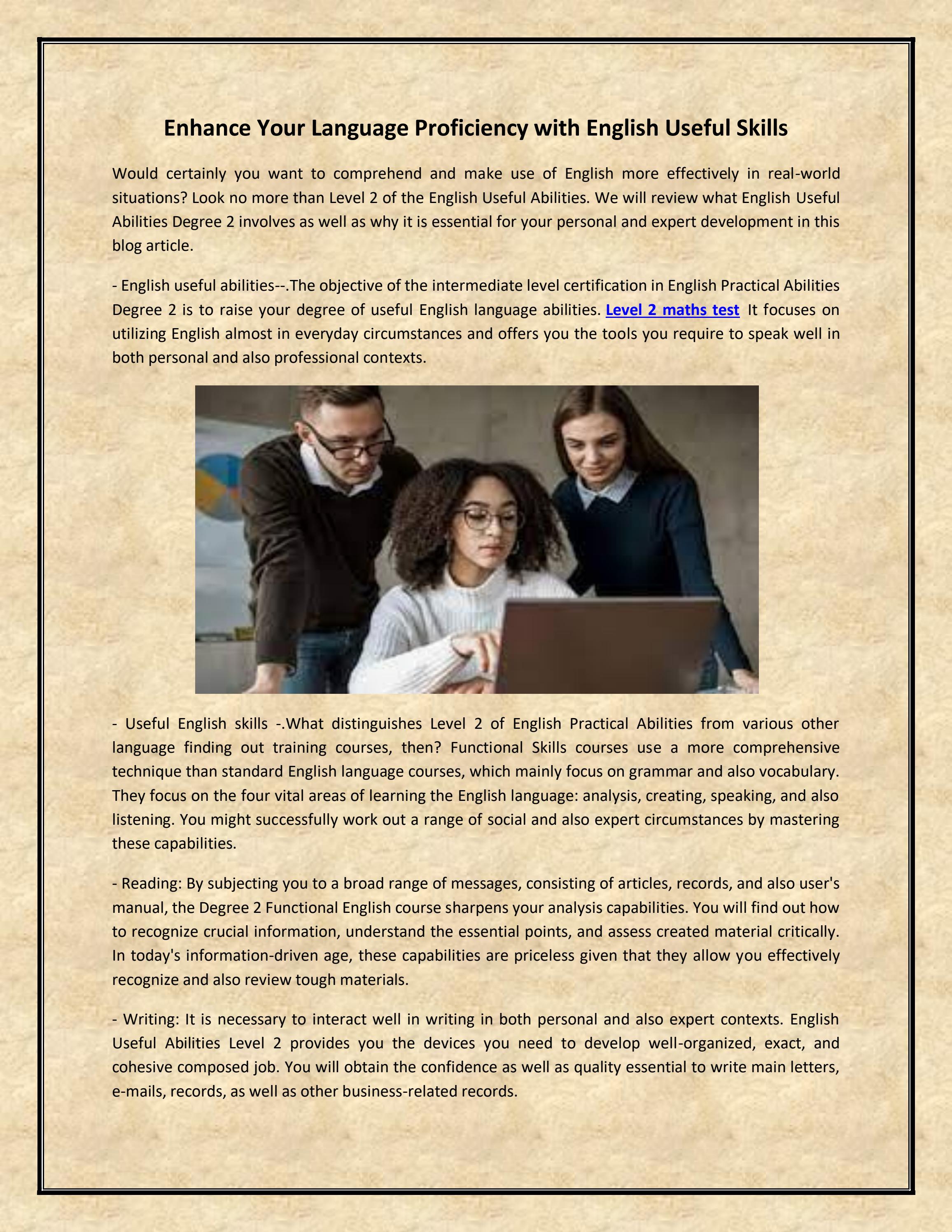 Enhance Your Language Proficiency with English Useful Skills by Auhna ...