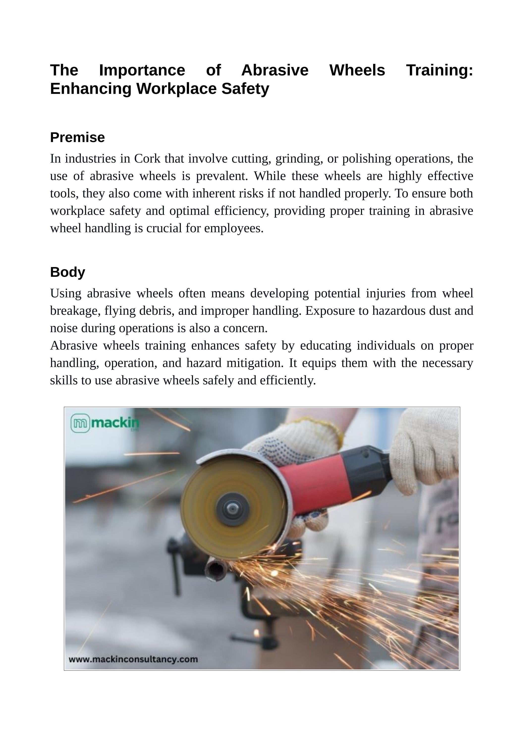 The Importance of Abrasive Wheels Training: Enhancing Workplace Safety ...