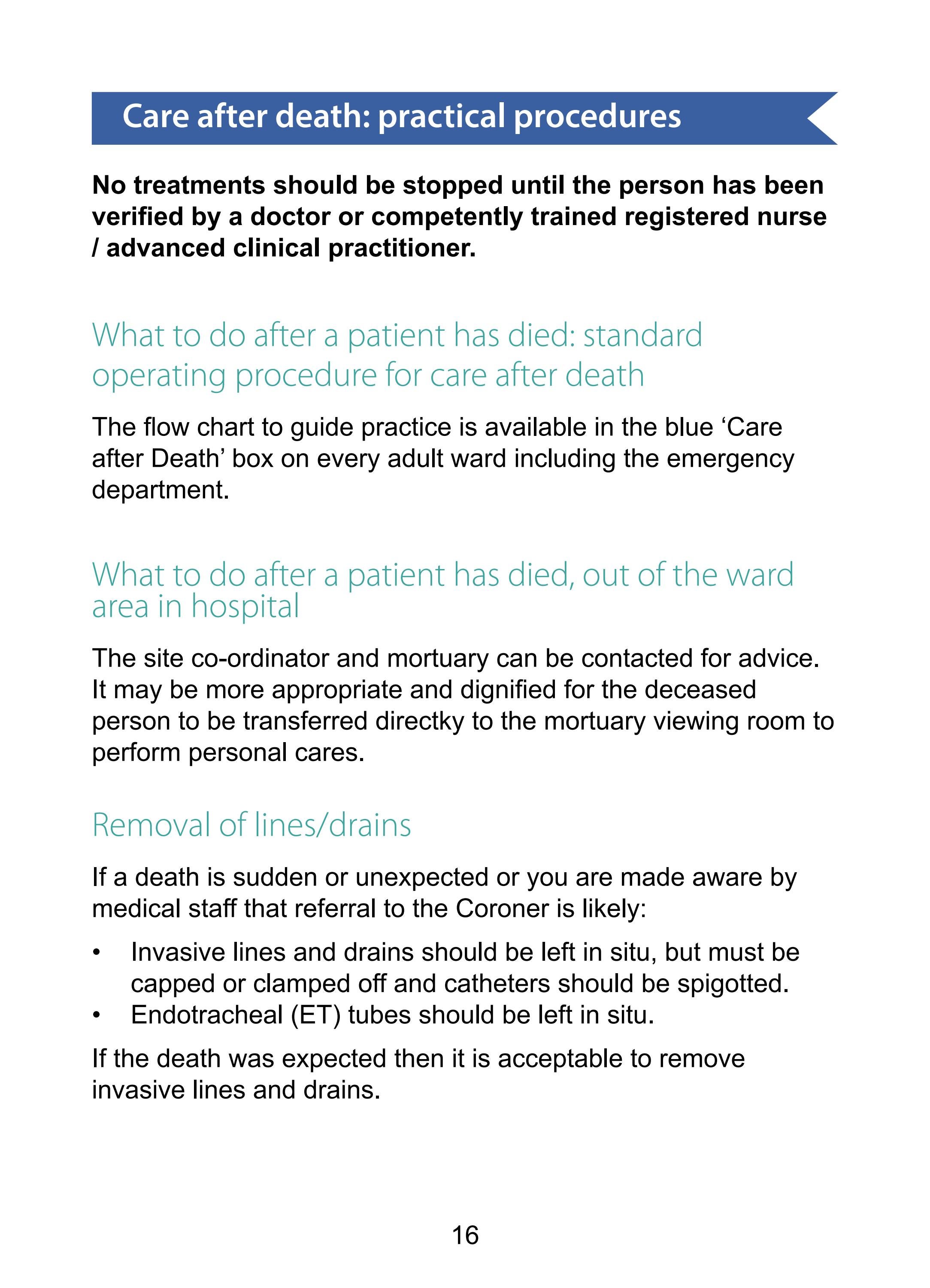 Harrogate & District Staff Folder - Care after death: Practical ...