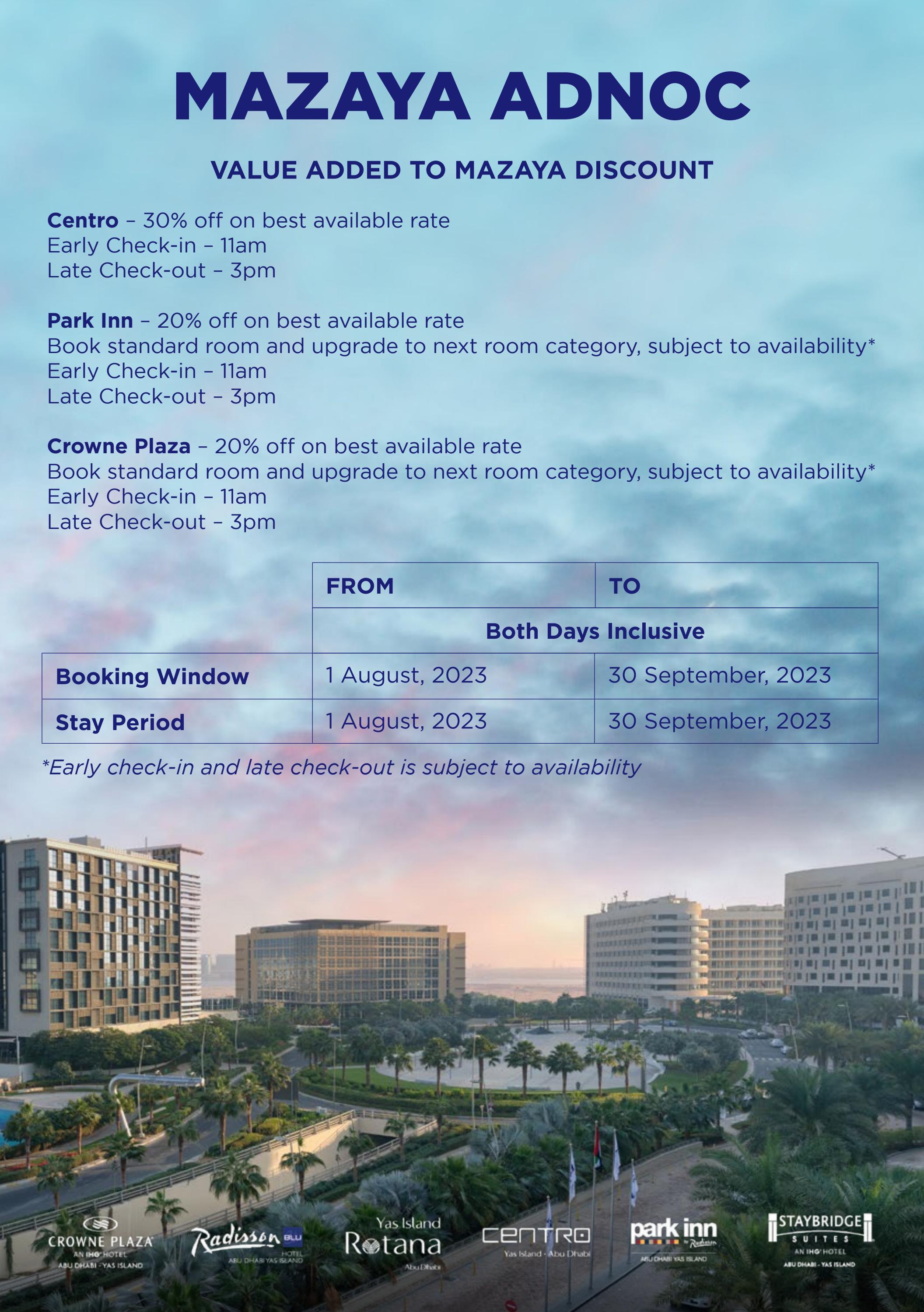 Mazaya Adnoc by Yas Plaza Hotels - Issuu