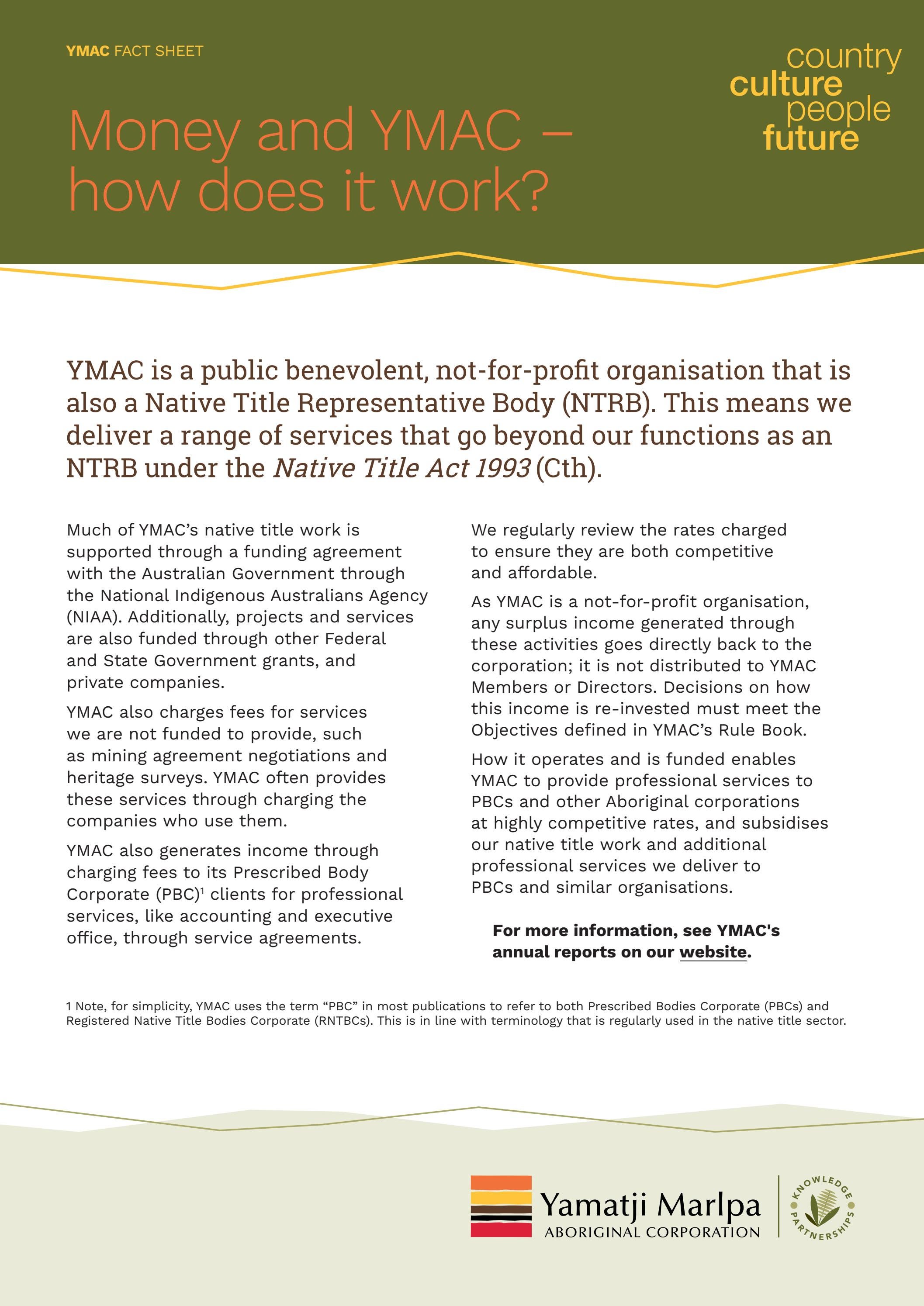 YMAC Fact Sheet: Money and YMAC – how does it work? by YMAC - Issuu