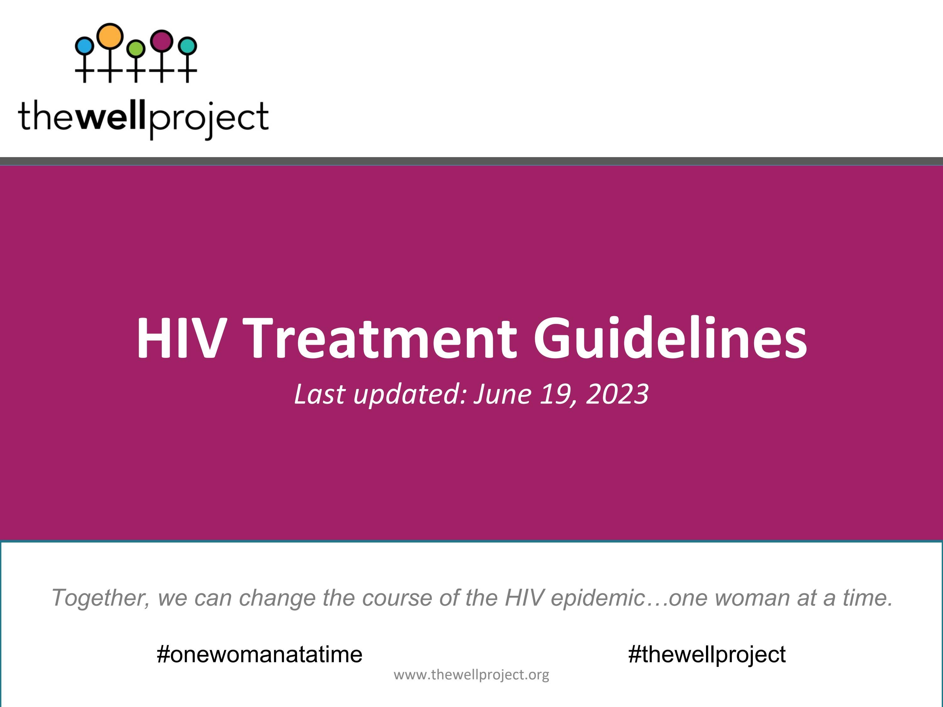 HIV Treatment Guidelines (06/2023) by The Well Project - Issuu