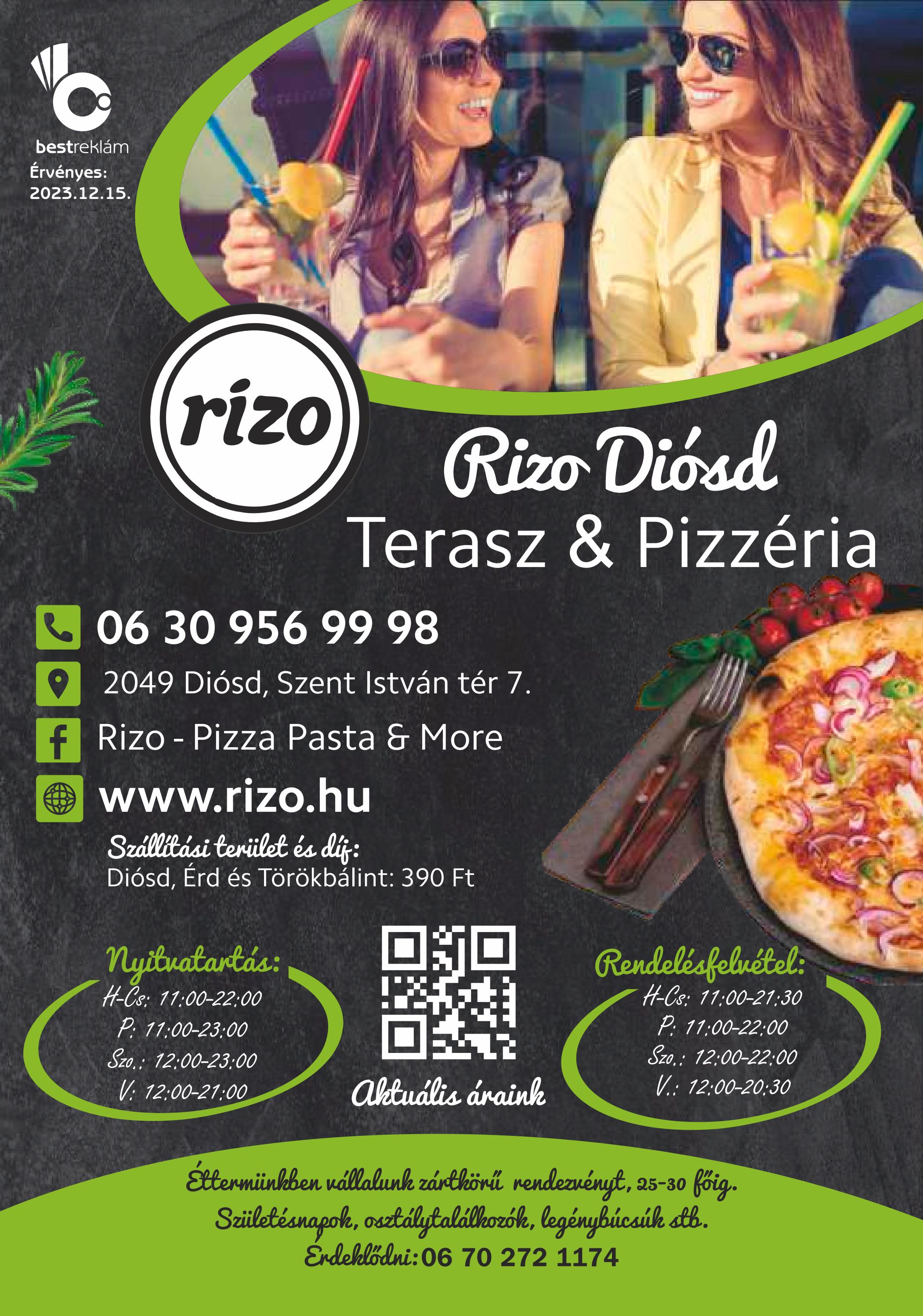 Diósd Rizo Pizzéria 2023 - 1 by bestreklam.hu - Issuu