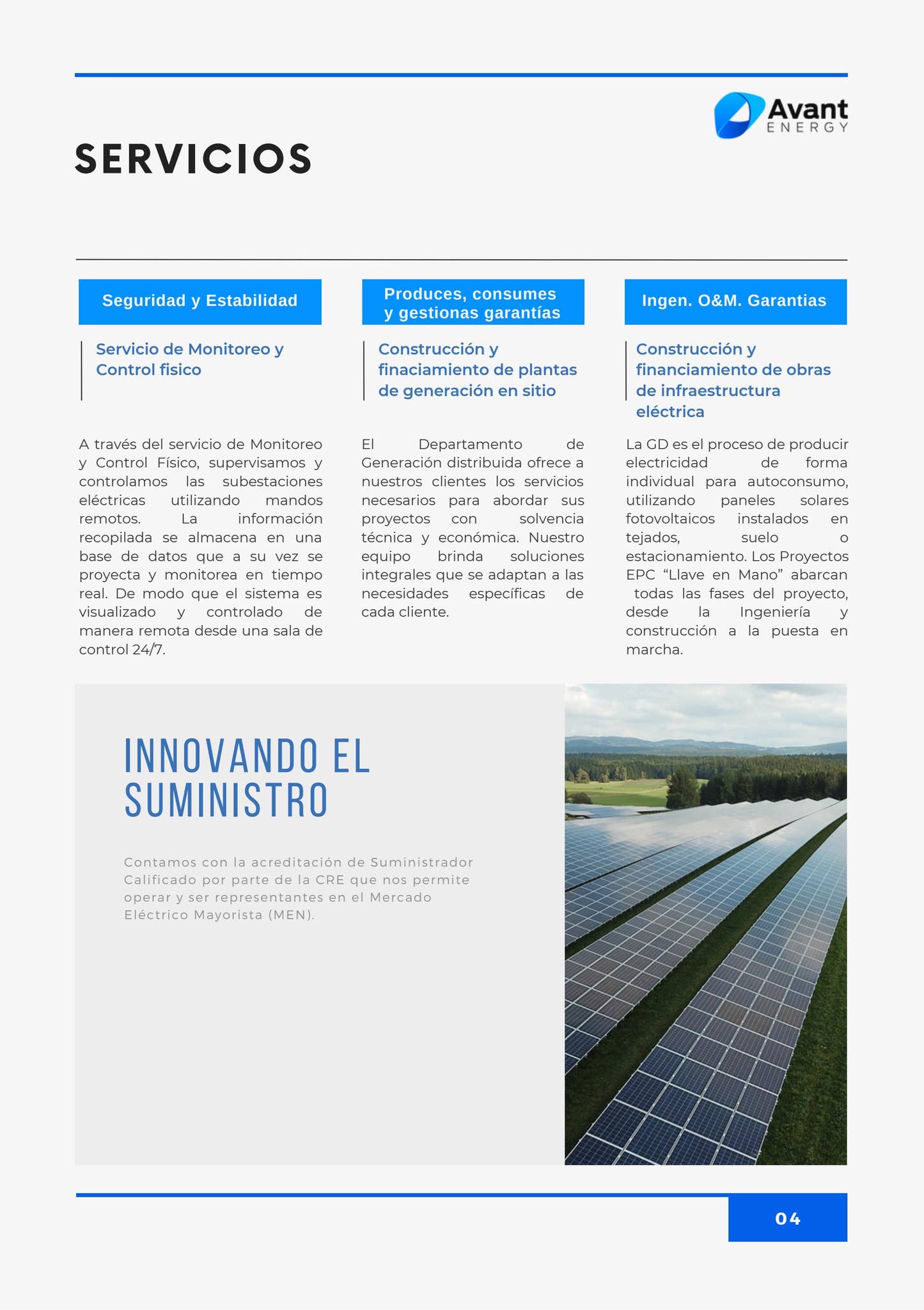 Brochure Avant Energy by Giuliana Vivanco - Issuu