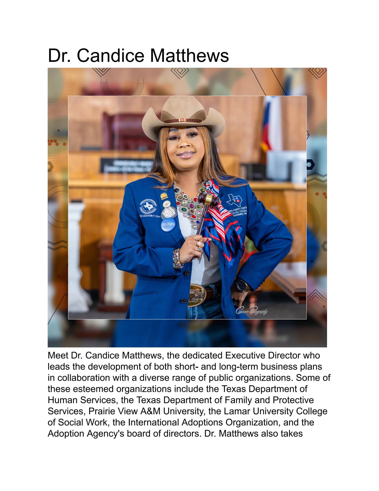 Biography of Dr. Candice Matthews by Dr. Candice Matthews - Issuu