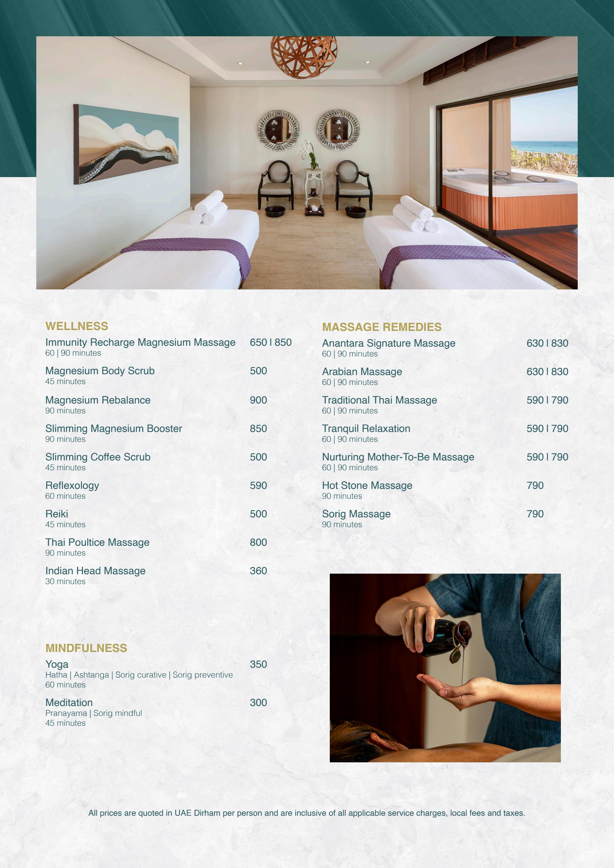SBY - Anantara Spa - Price List by anantaraabudhabiresorts - Issuu