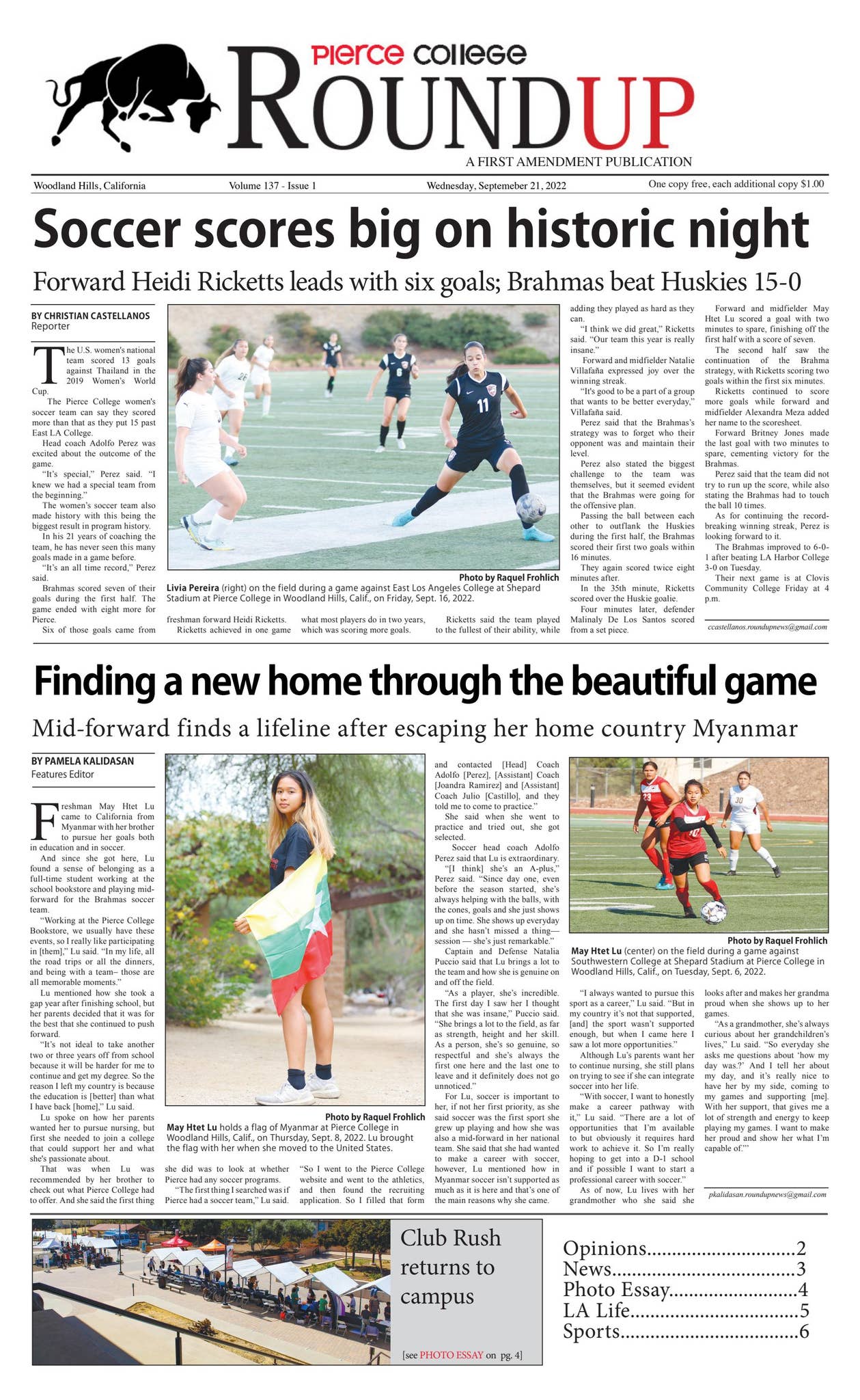 Volume 137 Fall 2022 Roundup Issue 1 by Pierce College Publications - Issuu