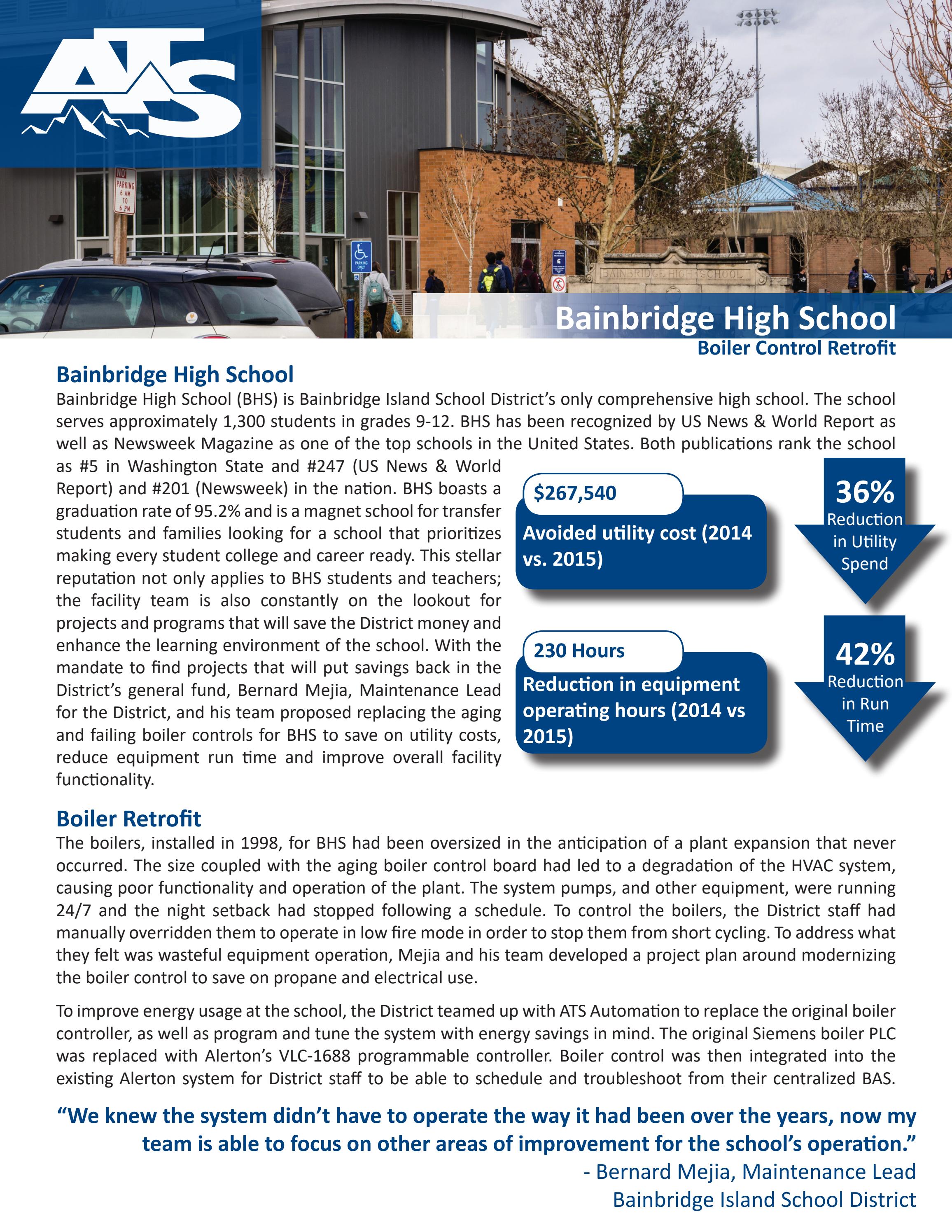 Bainbridge Island High School - ATS Case Study by atscompanies - Issuu