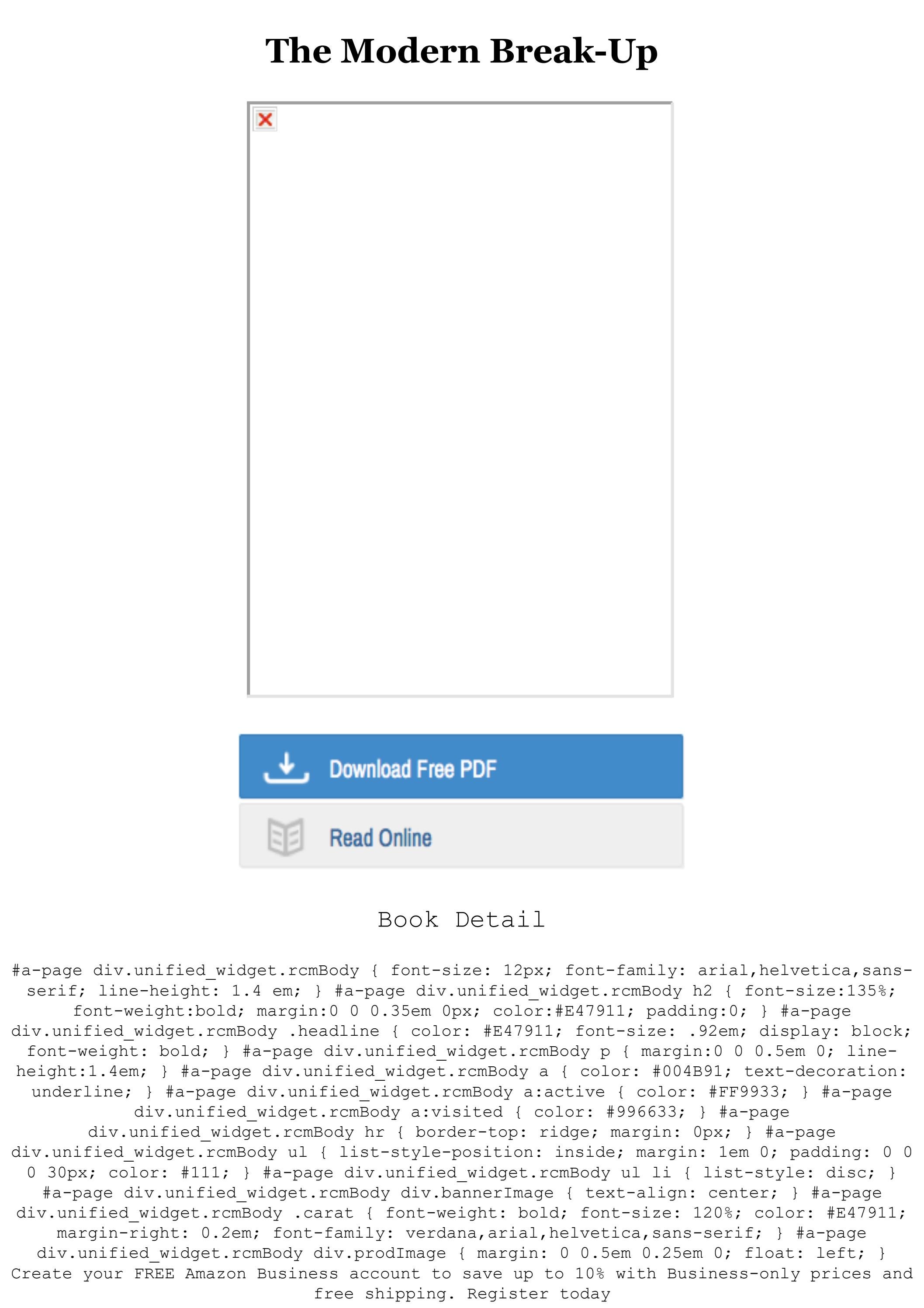 BEST PDF The Modern Break Up Full PDF Online By Hoglundaschenbrenner best-pdf-the-modern-break-up-full-pdf-online-by-hoglundaschenbrenner