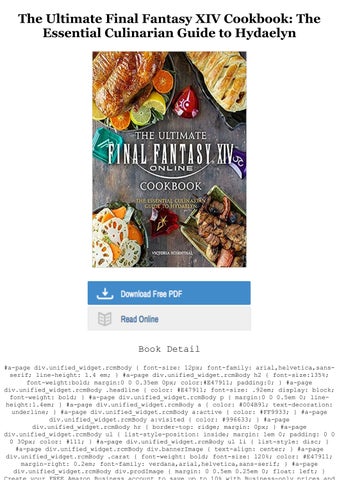 The Ultimate Final Fantasy XIV Cookbook: The Essential Culinarian Guide ...