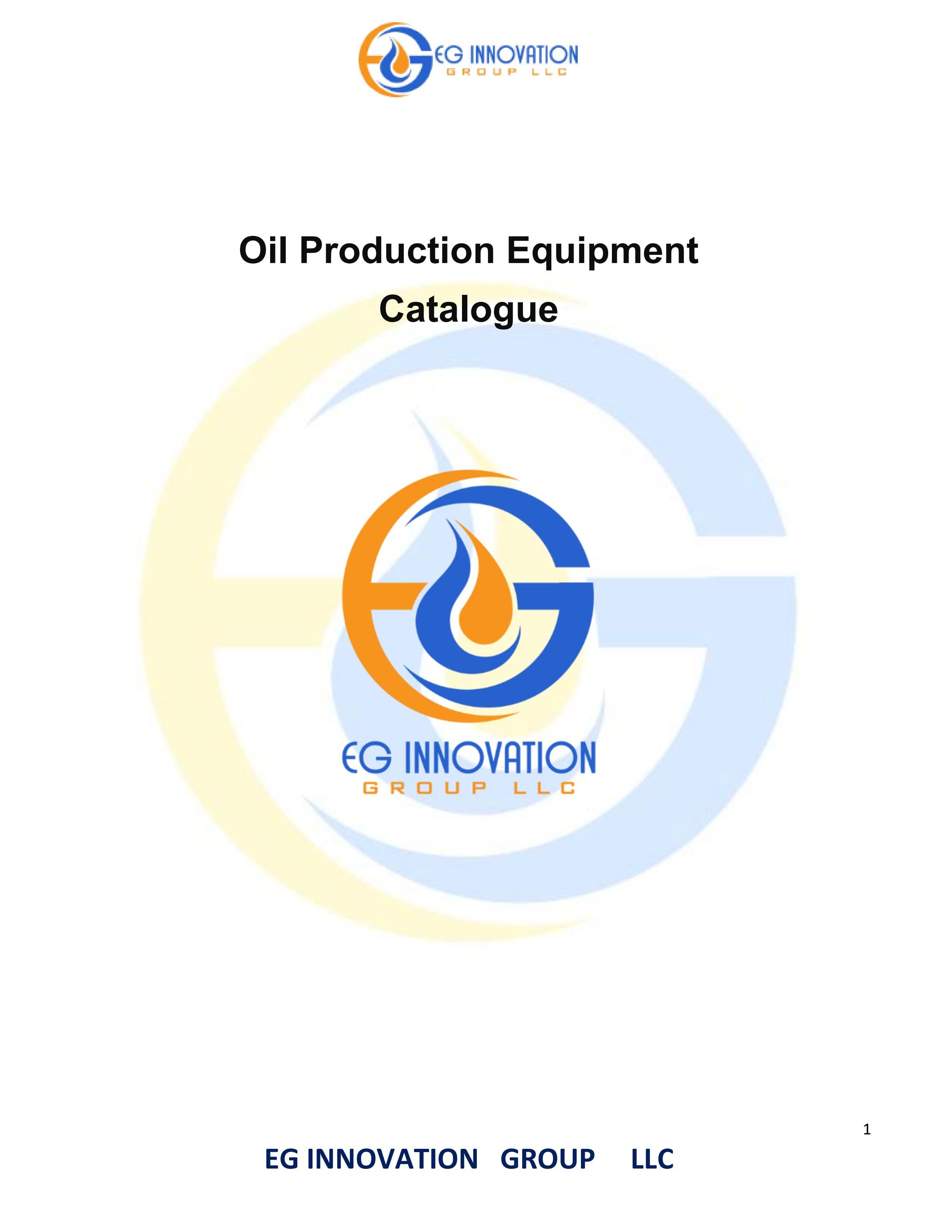 Oil Production Equipment by EG INNOVATION GROUP LLC - Issuu