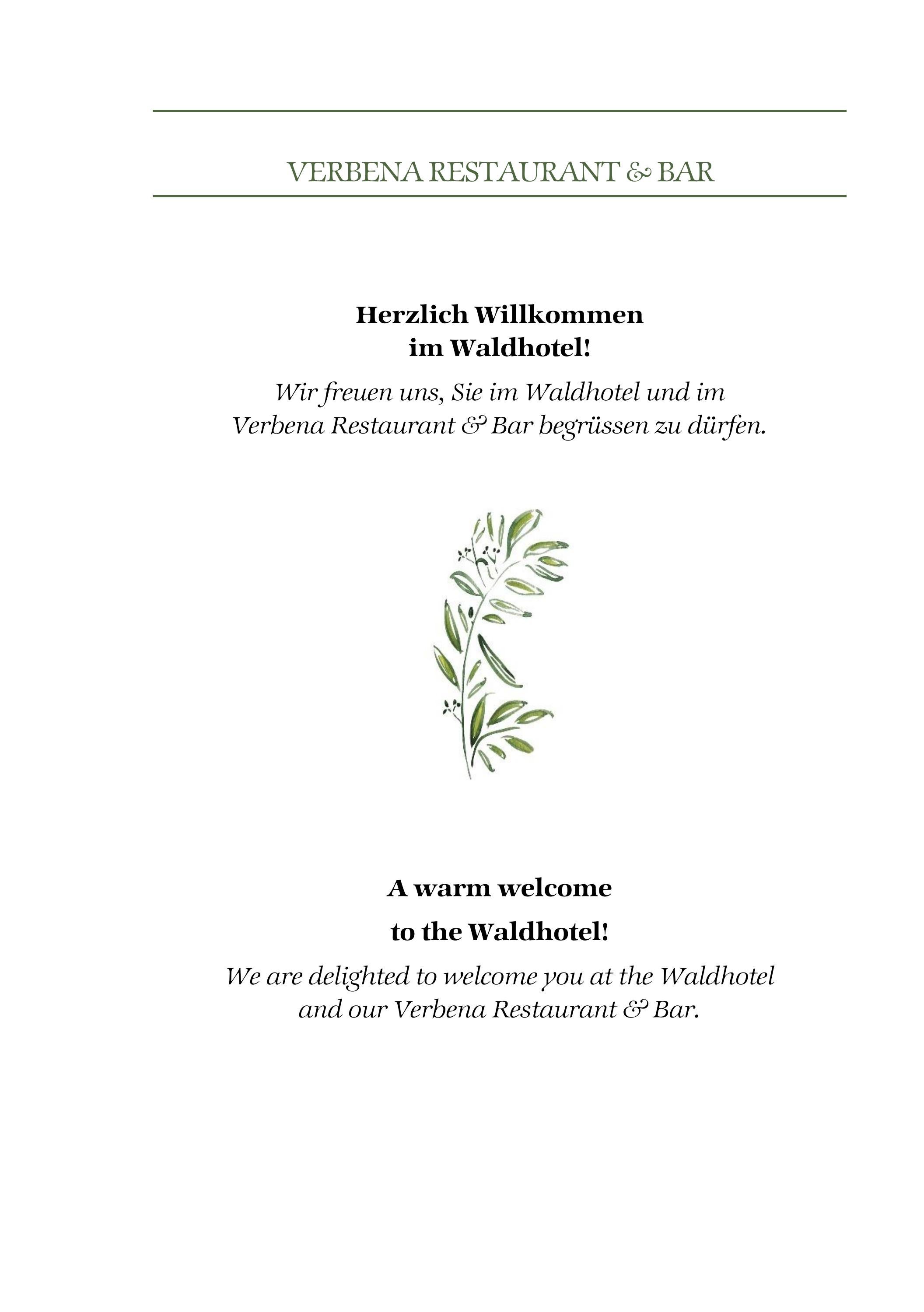 Verbena Beverage Menu | DE & EN by The Bürgenstock Selection - Issuu
