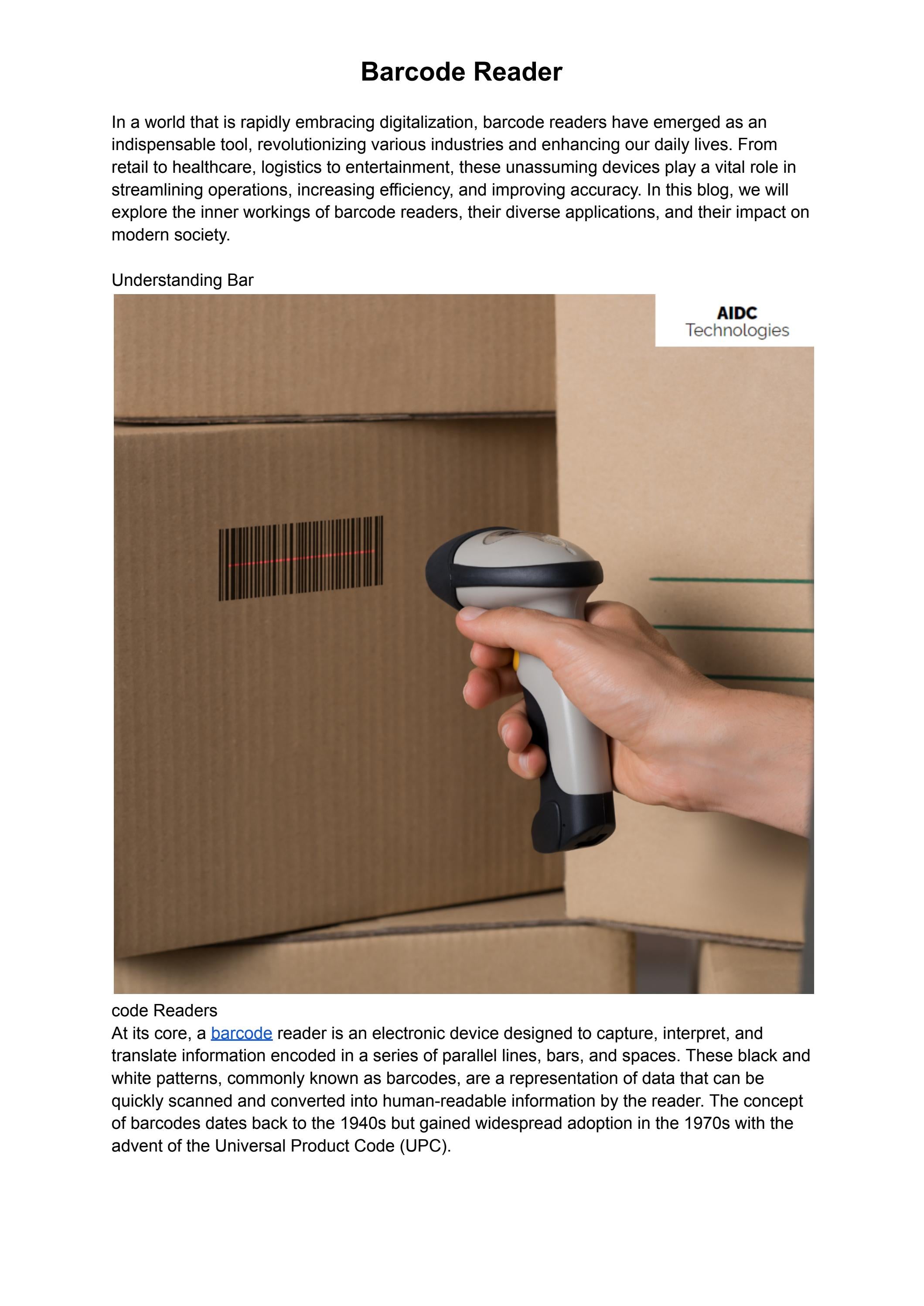 Barcode Reader Understanding by AIDC India - Issuu