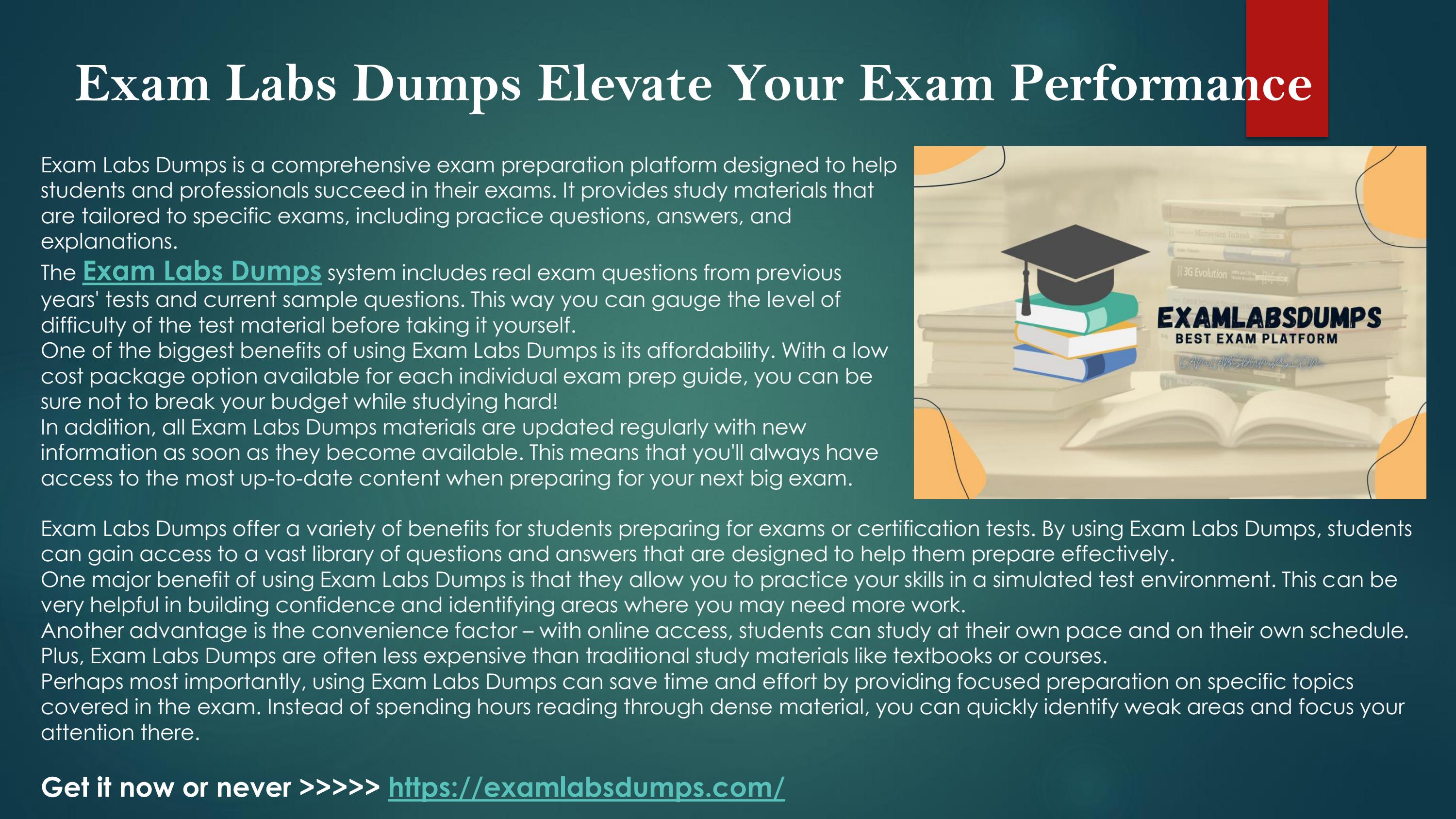 A Journey to Success: Embracing Exam Labs Dumps by w7zyloom - Issuu