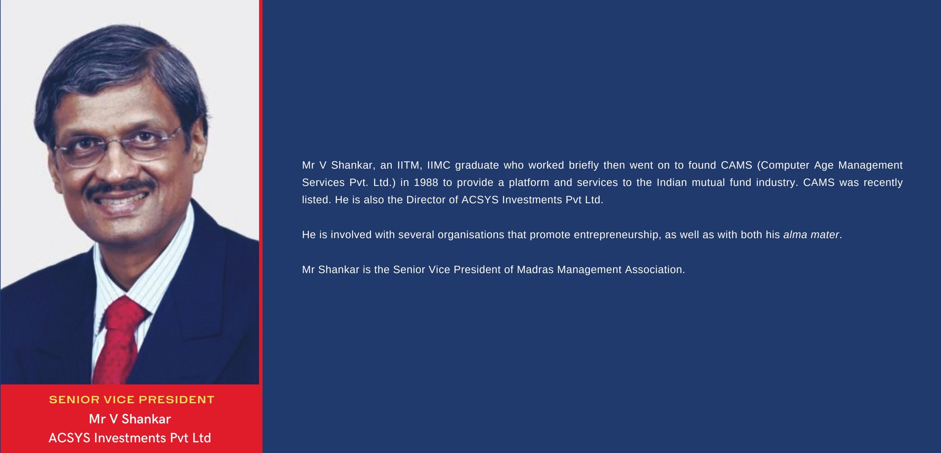 V Shankar - profile by Madras Management Association - Issuu