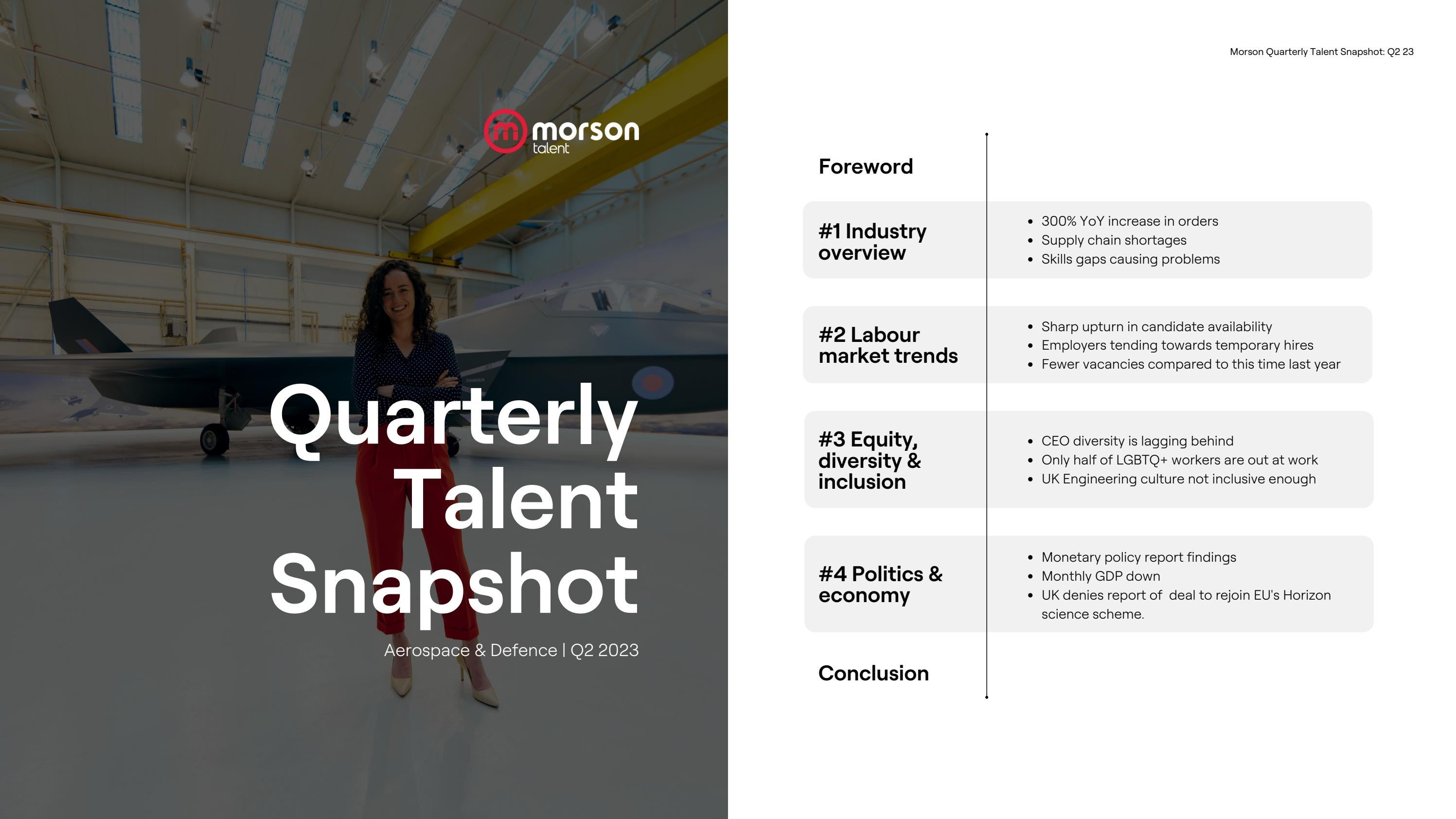 Quarterly Talent Snapshot - Aerospace and Defence Q2 2023 by Morson ...